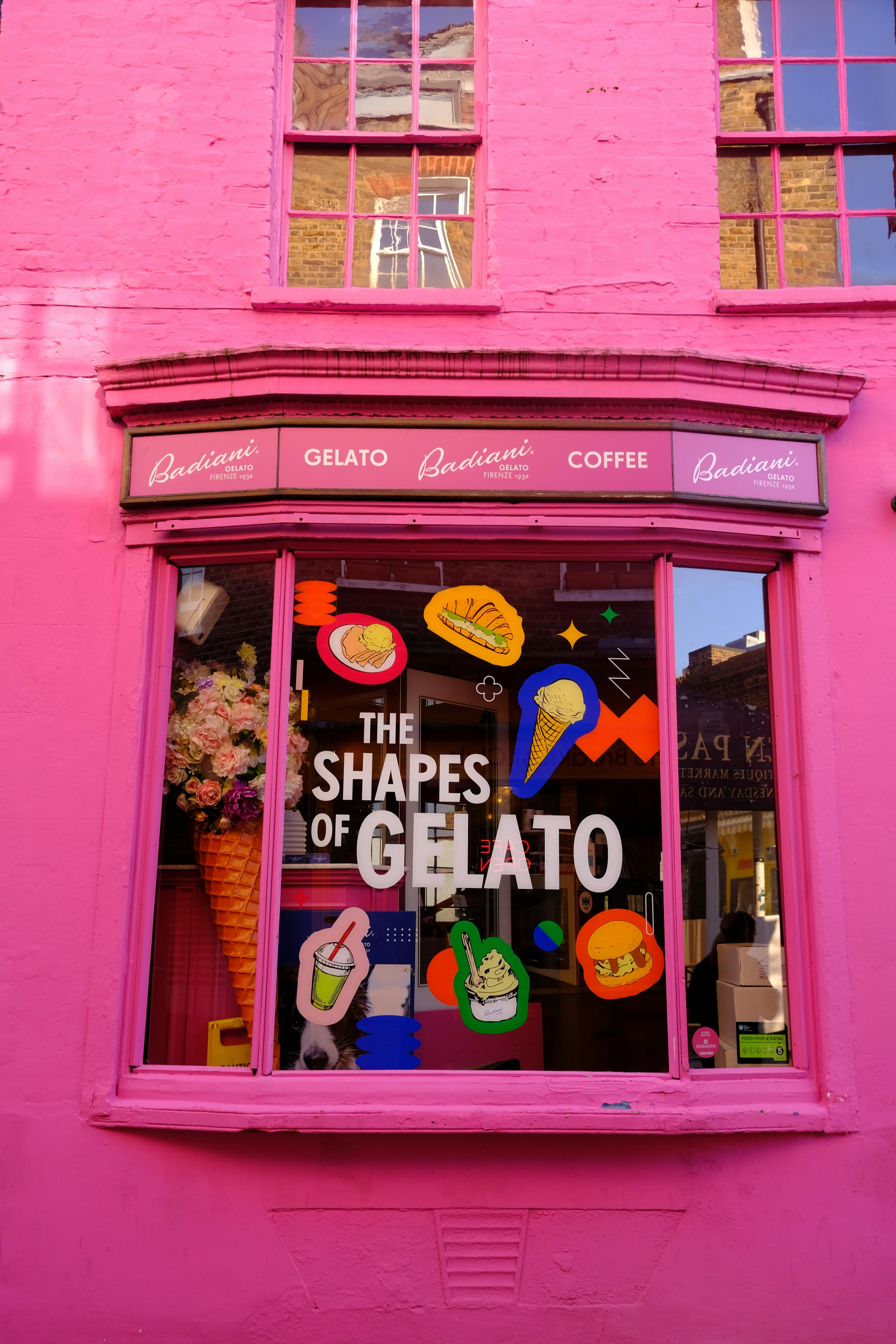 Vibrant Pink Gelato Shopfront in London · Free Stock Photo