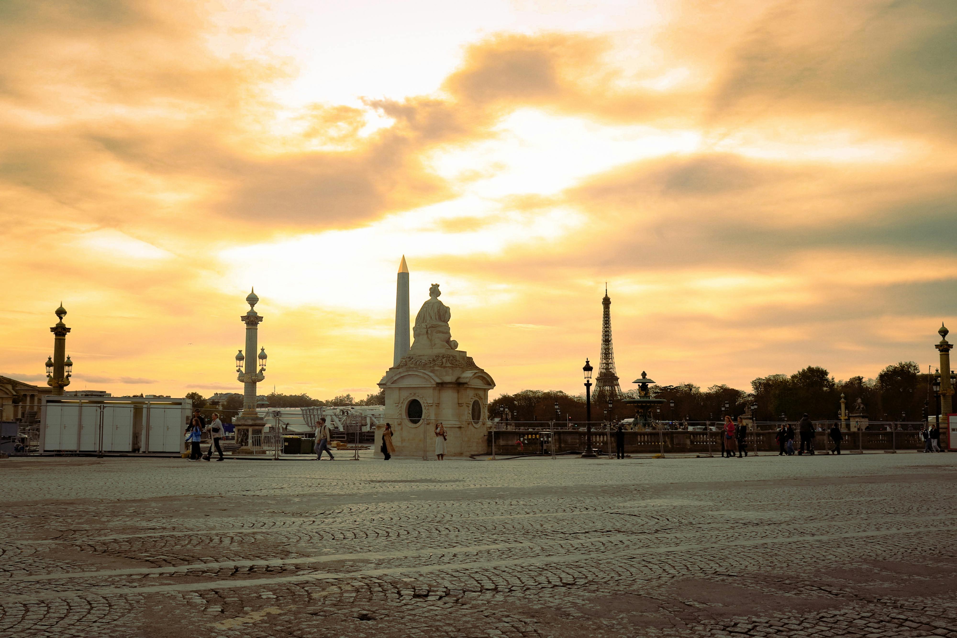 Sunset at Place de la Concorde, Paris · Free Stock Photo