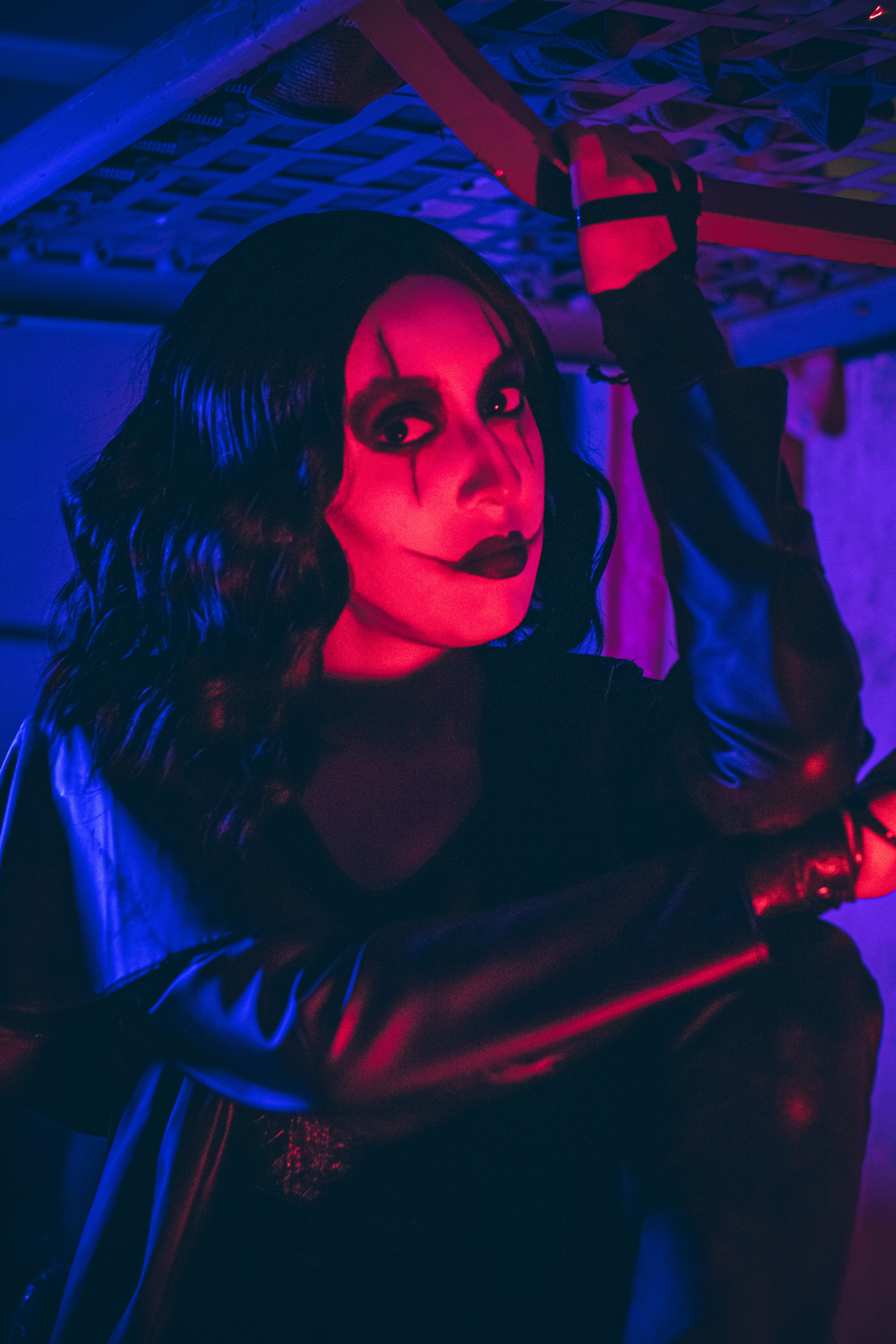 Moody Halloween Cosplay Portrait in Dark Setup · Free Stock Photo