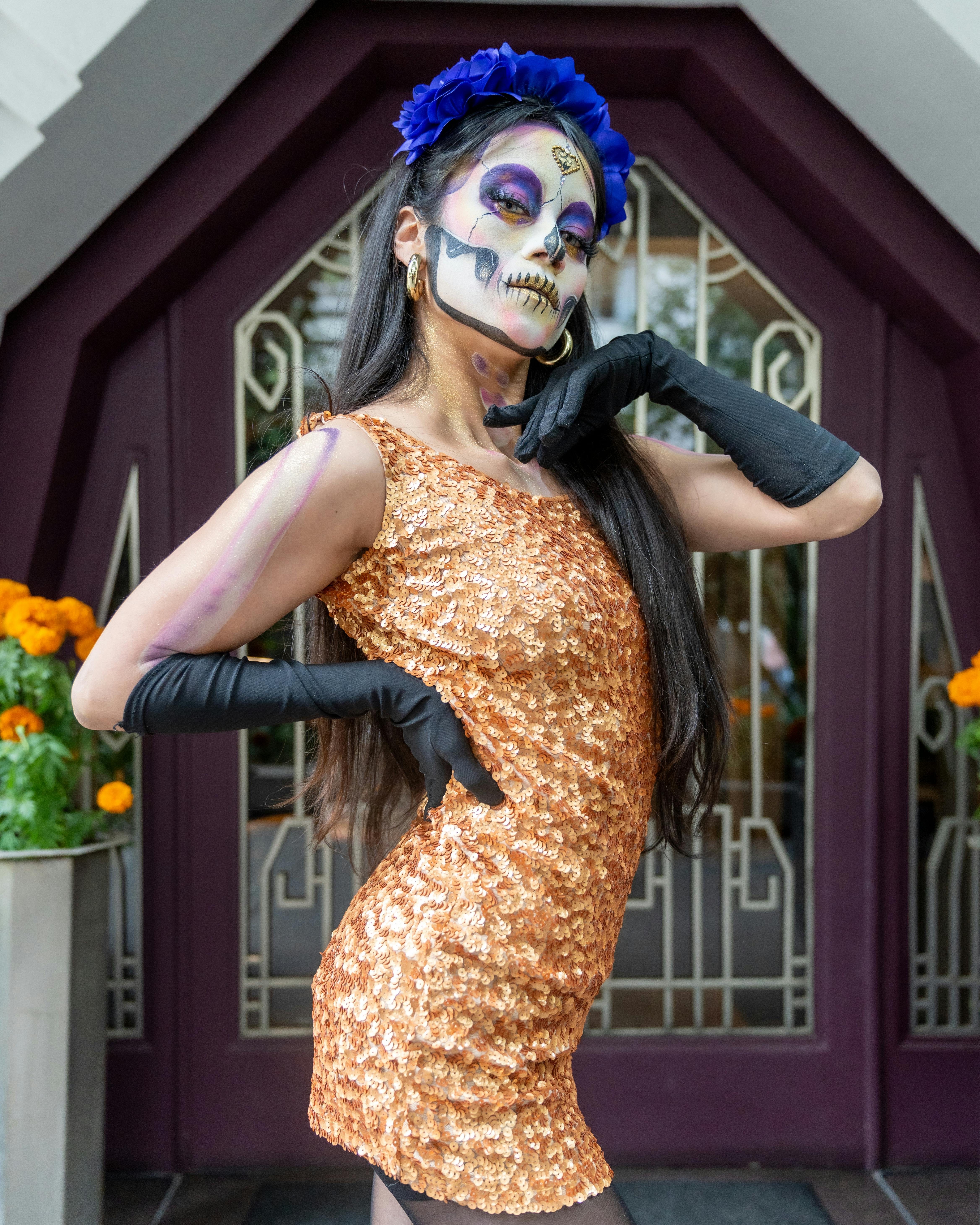 Elegant Catrina with Day of the Dead Makeup in Mexico · Free Stock Photo
