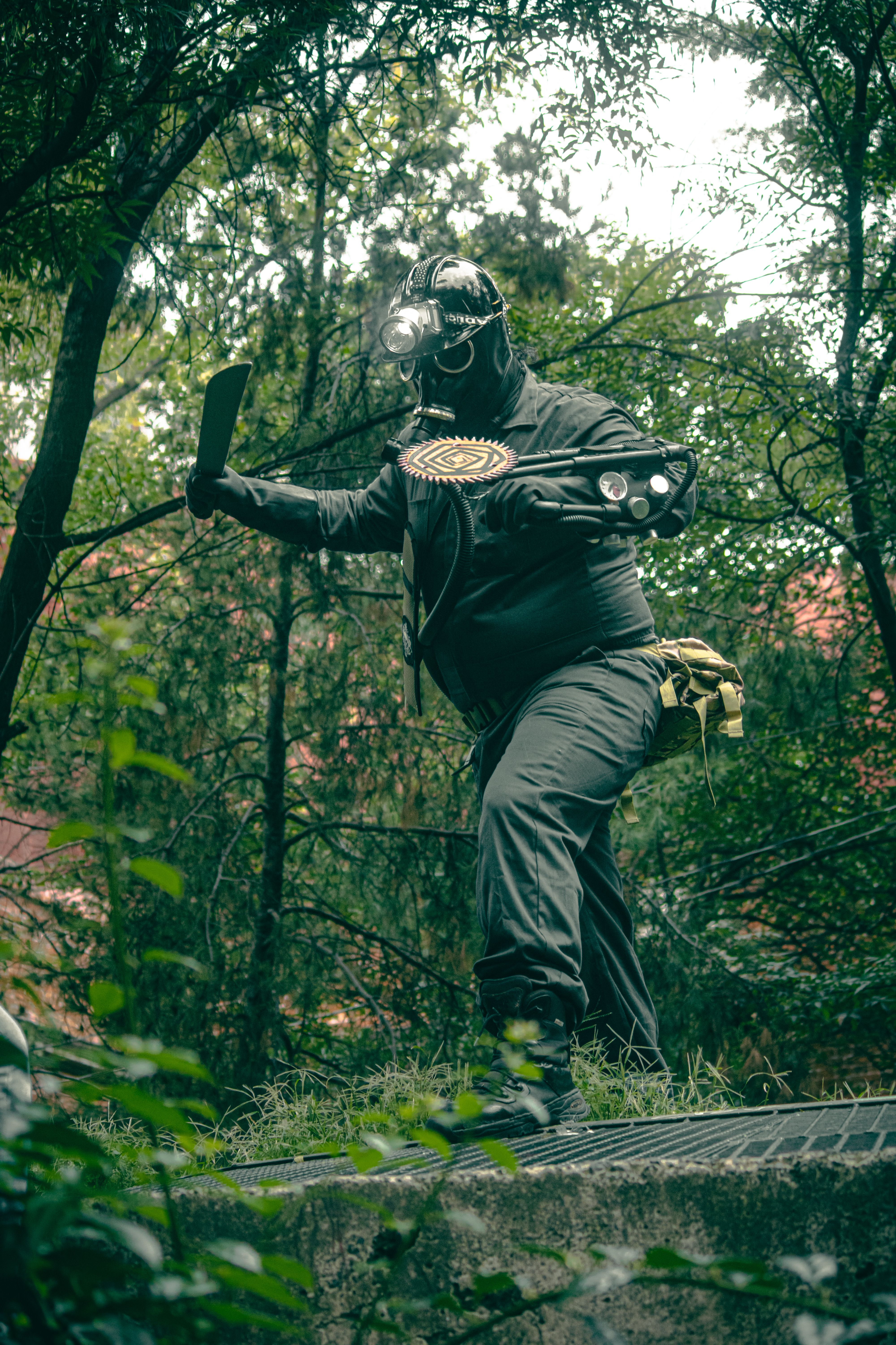 Outdoor Cosplay Adventure in Forest Setting · Free Stock Photo