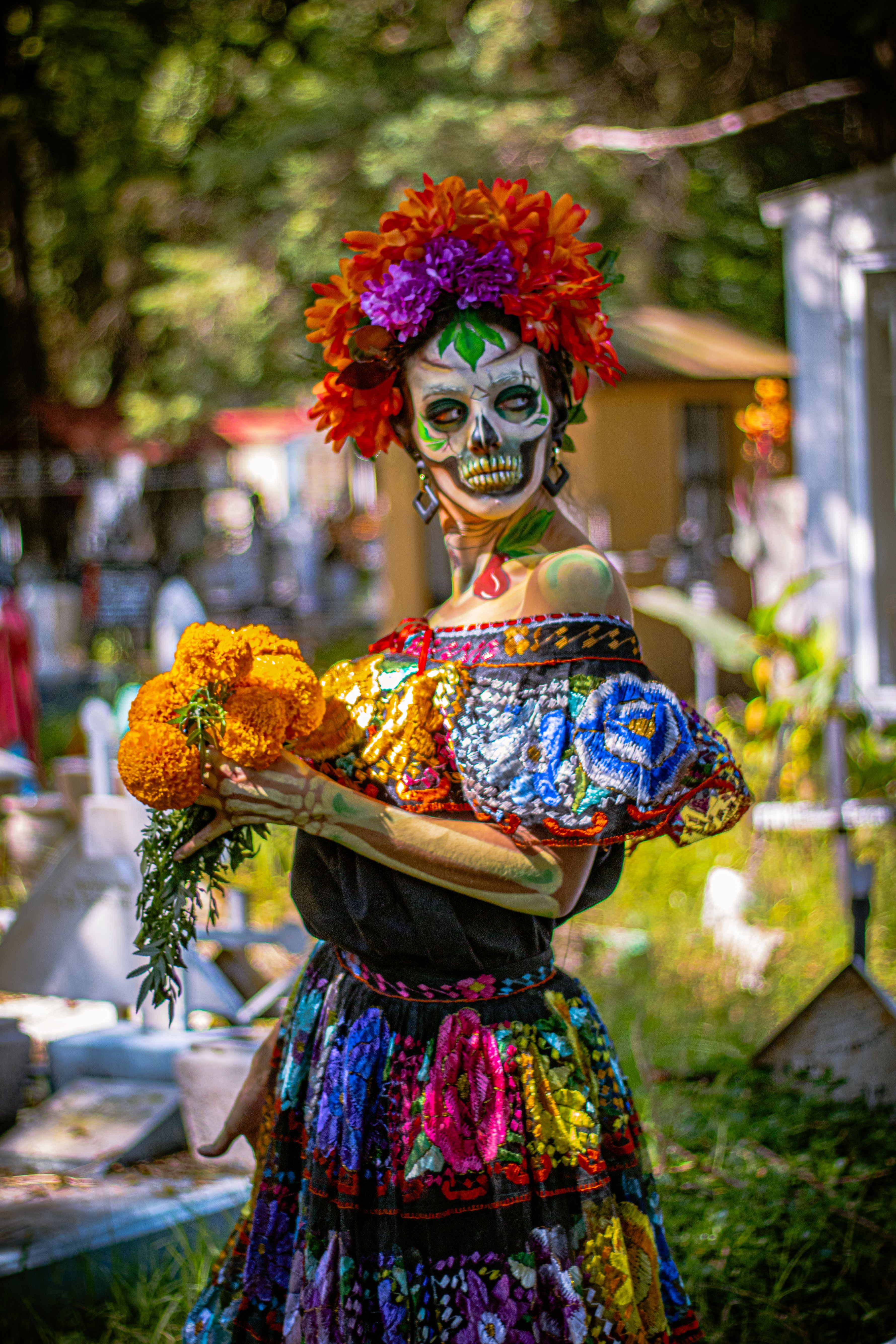 Catrina Vibrante Celebrando El Día De Los Muertos · Foto de stock gratuita