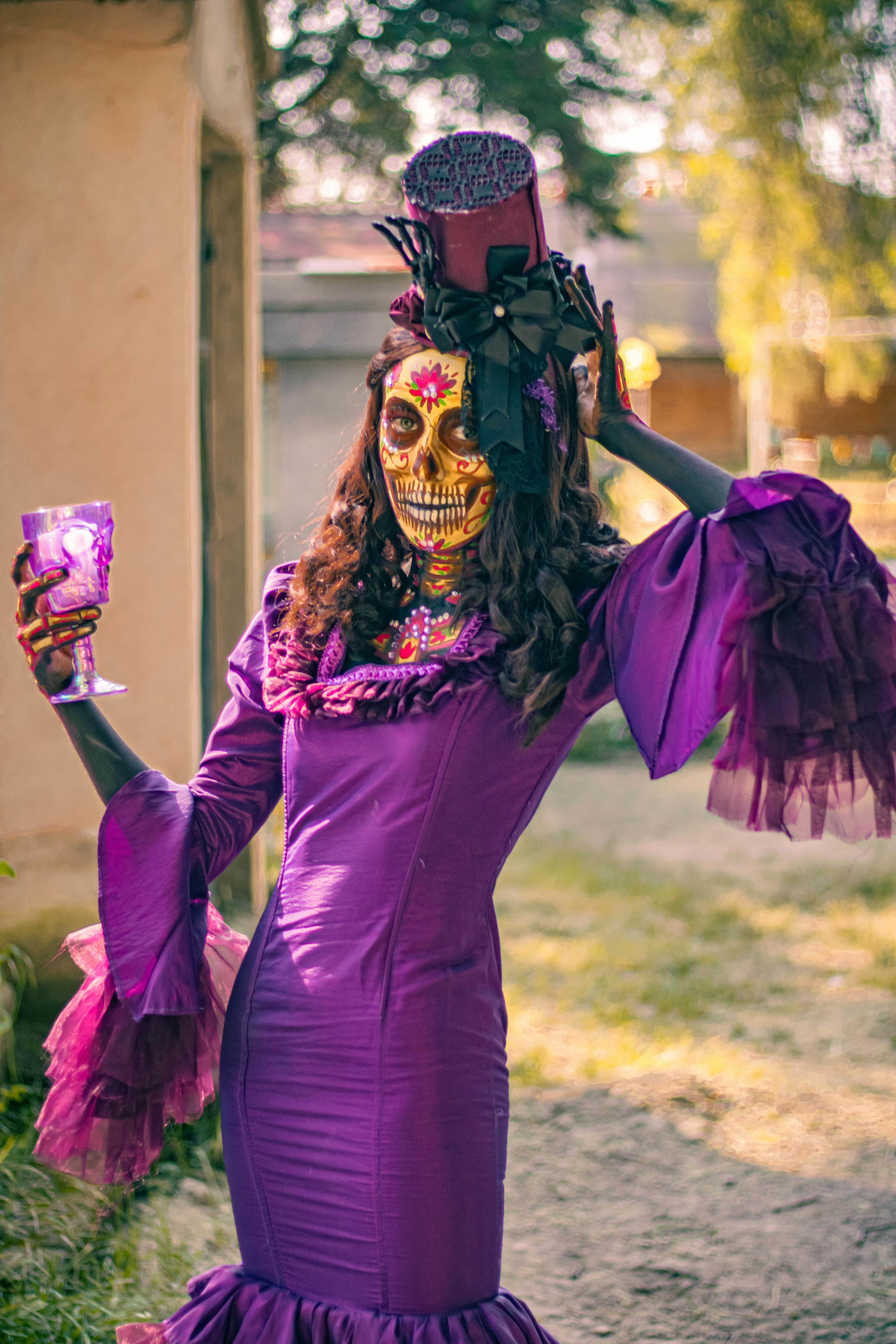 Colorful Catrina Costume for Day of the Dead · Free Stock Photo
