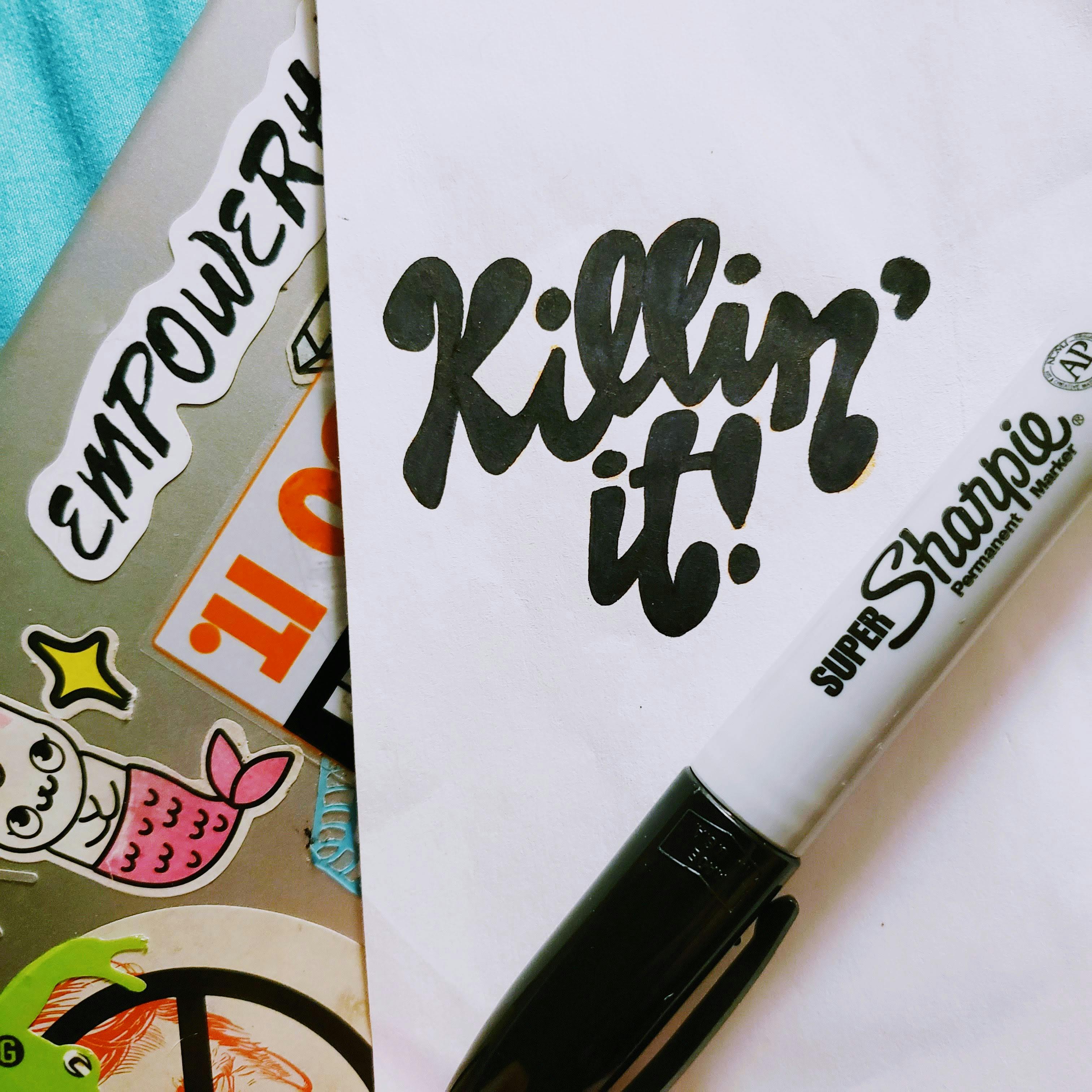 Creative Handwritten Typography with Sharpie · Free Stock Photo