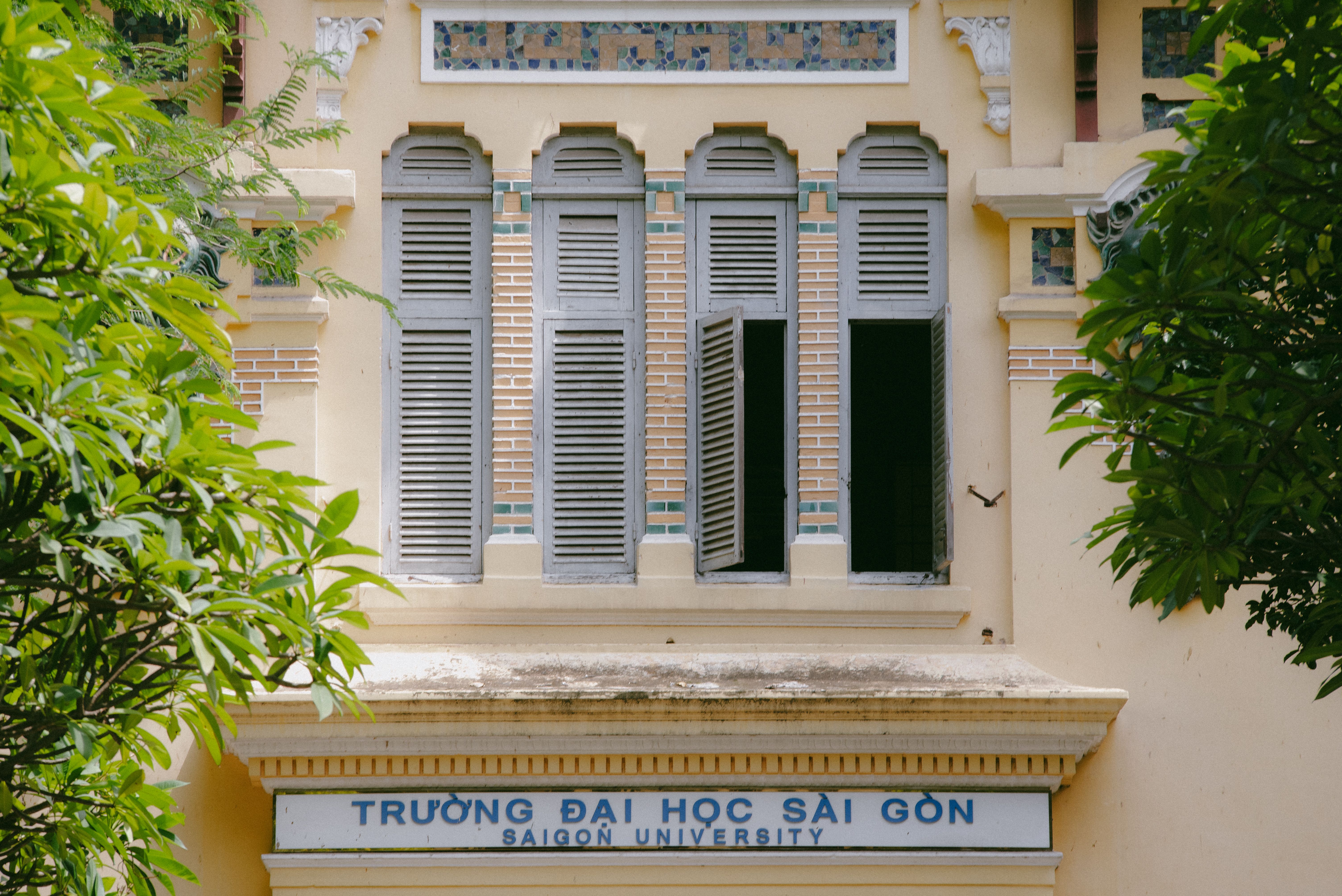 Facade of Saigon University with Open Windows · Free Stock Photo