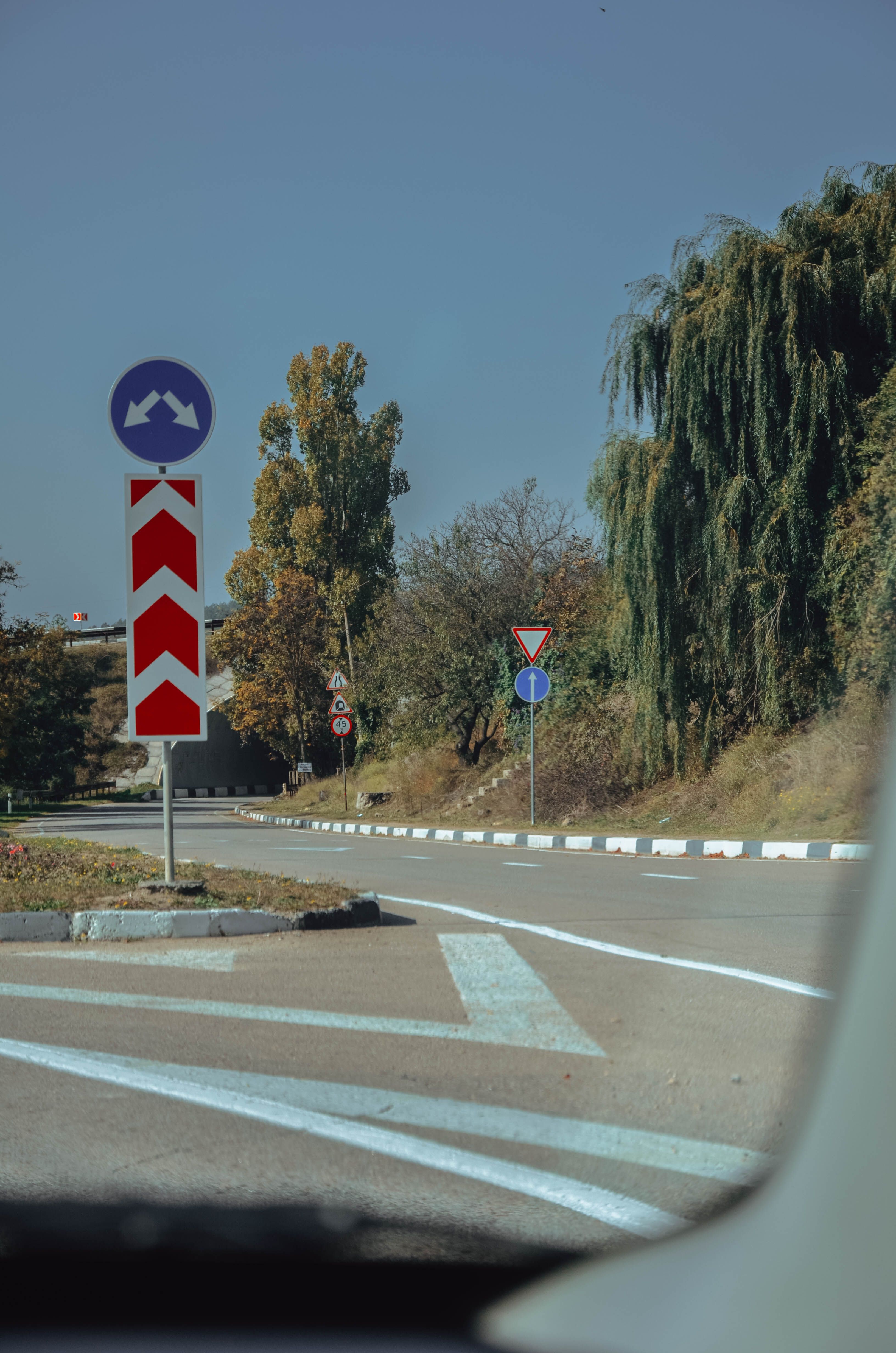 Scenic Road with Traffic Signs in Sevastopol · Free Stock Photo