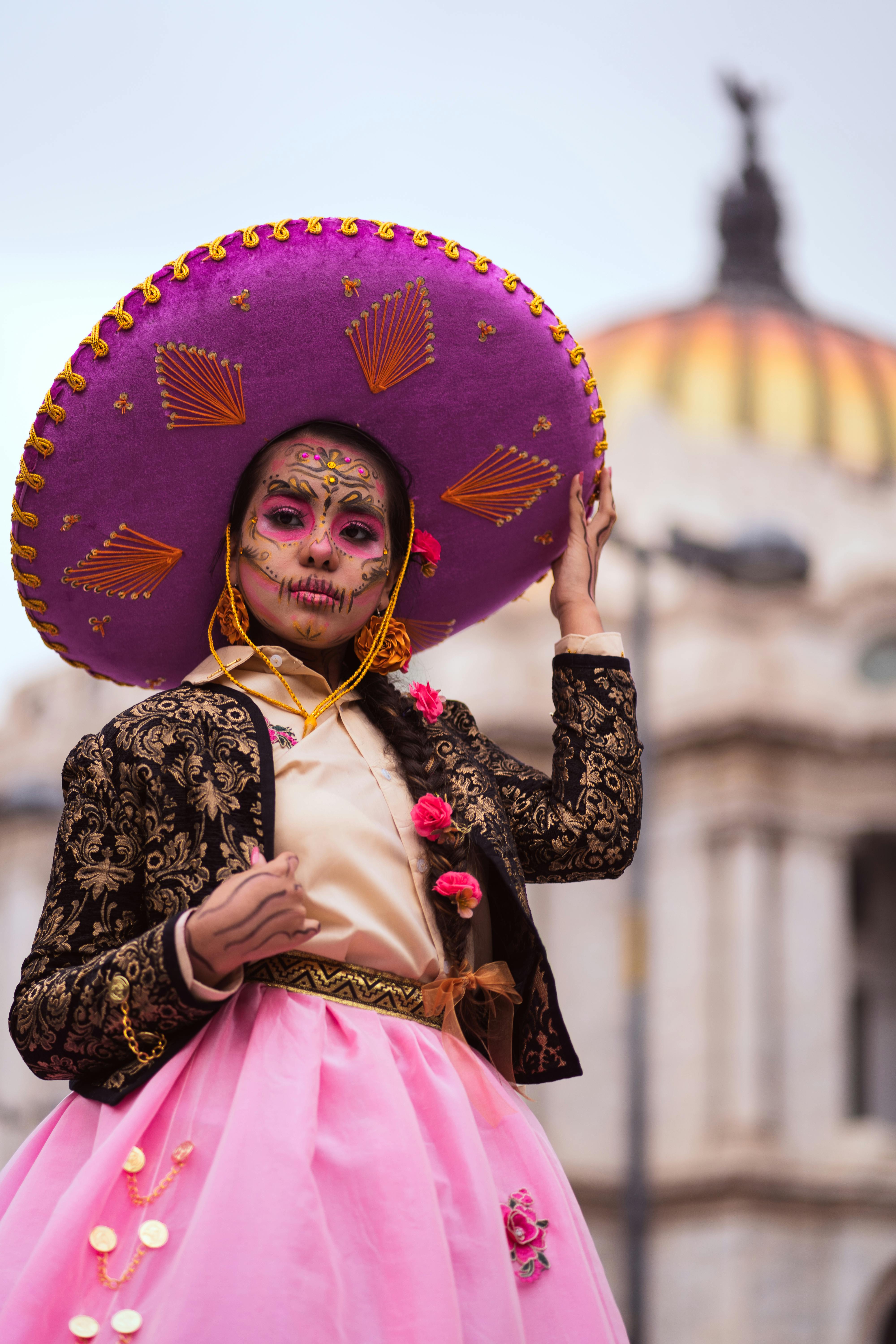 Colorful Catrina Costume in Mexico City · Free Stock Photo