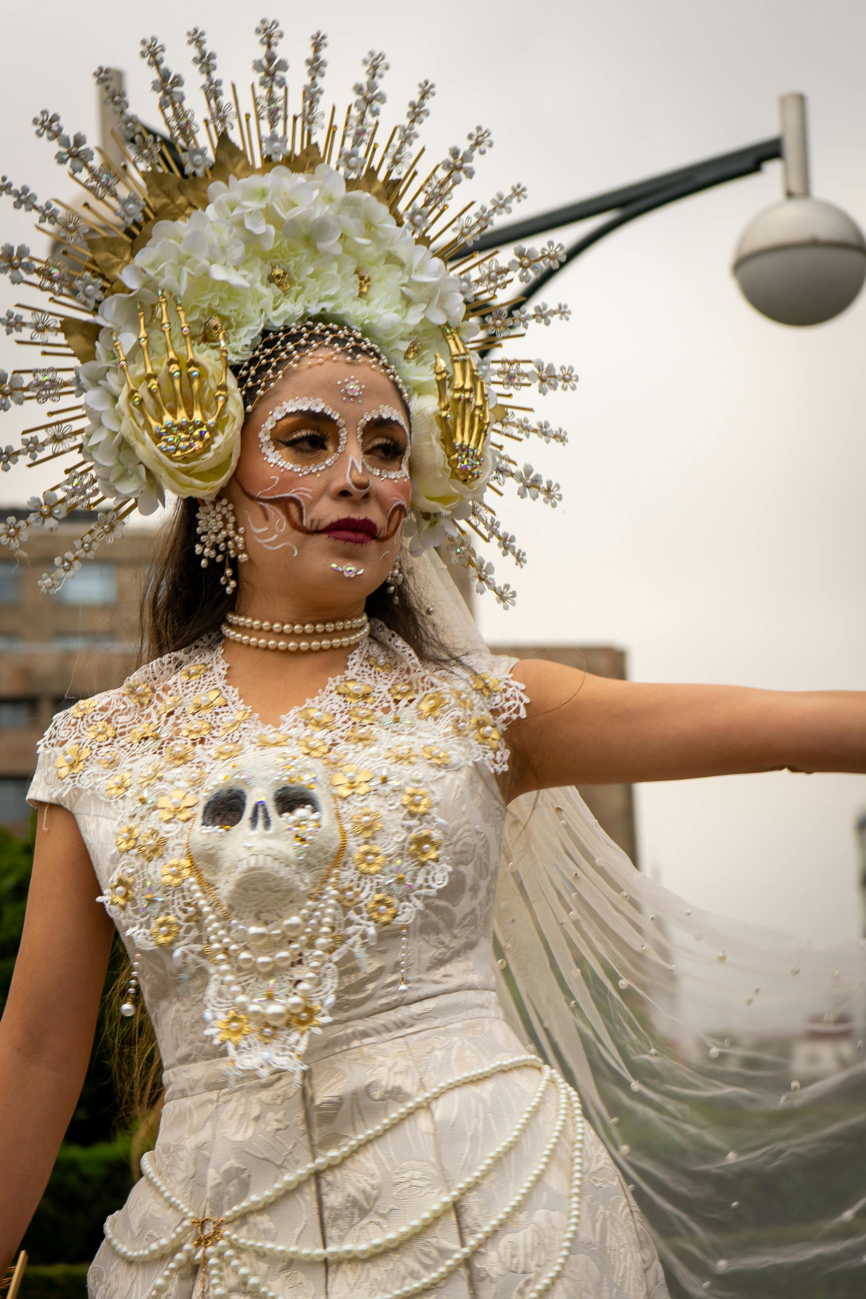 Catrina Costume in Mexico City during Day of the Dead · Free Stock Photo