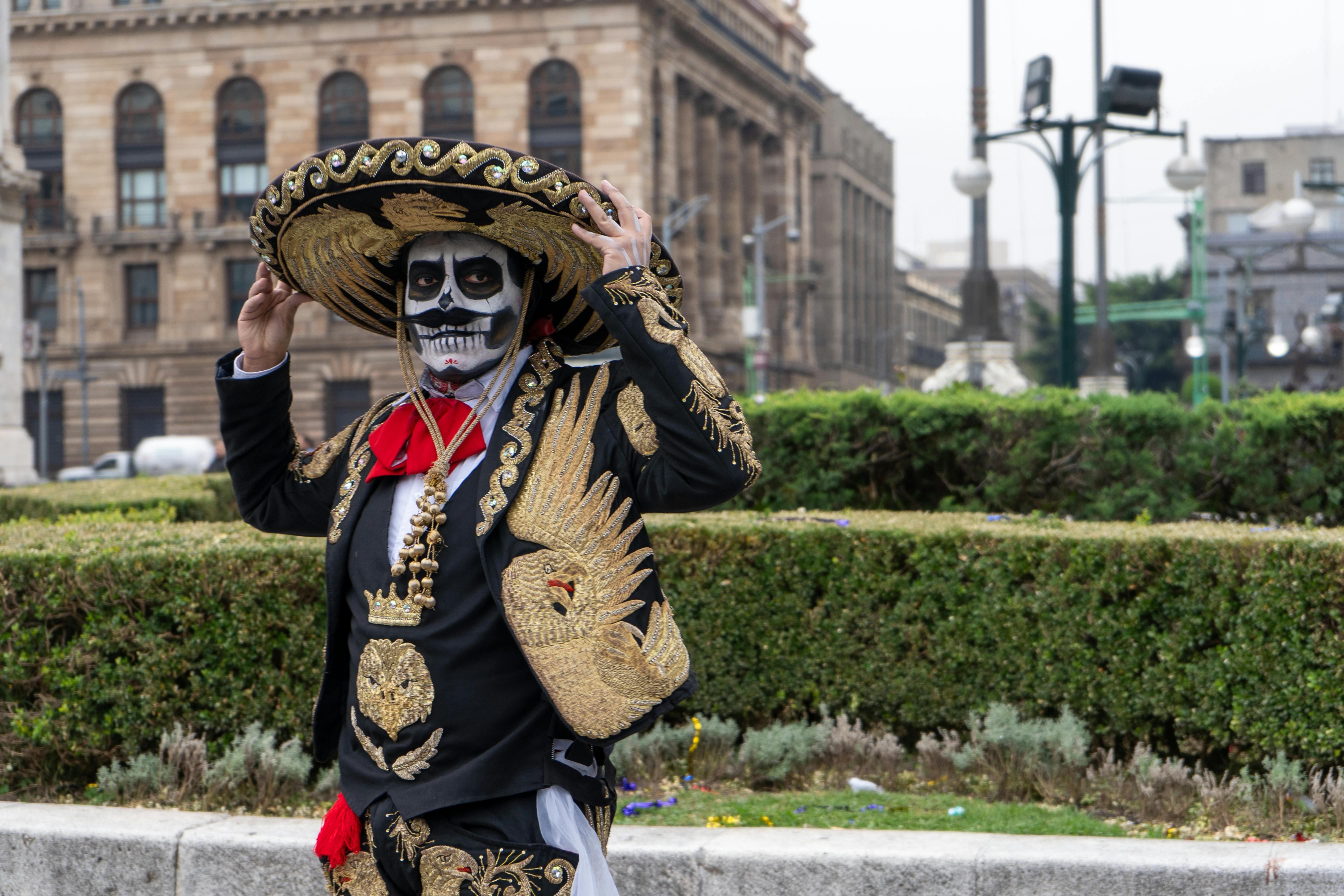 Colorful Catrina Costume in Mexico City Streets · Free Stock Photo