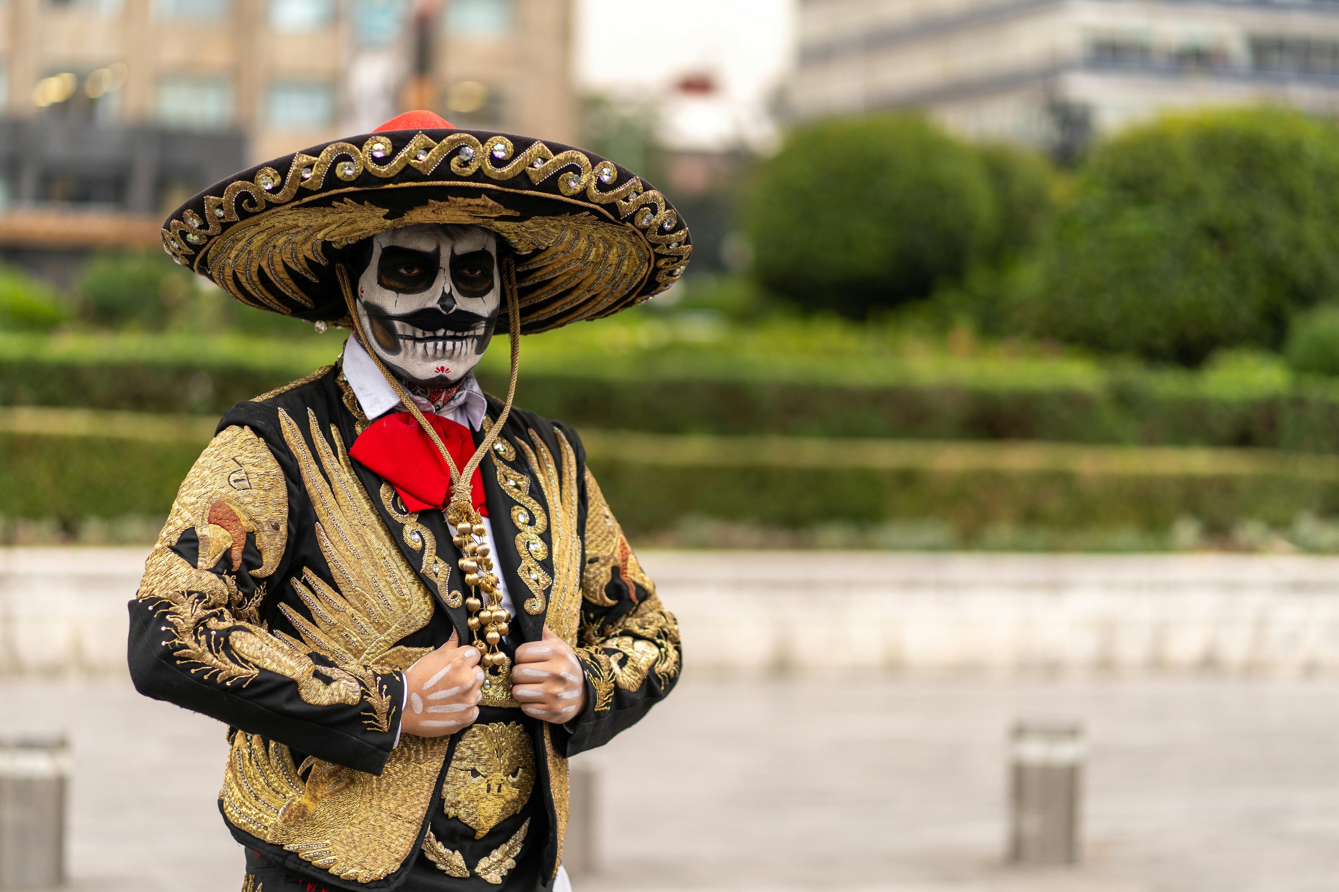 Traditional Calavera Catrina Costume in Mexico City · Free Stock Photo