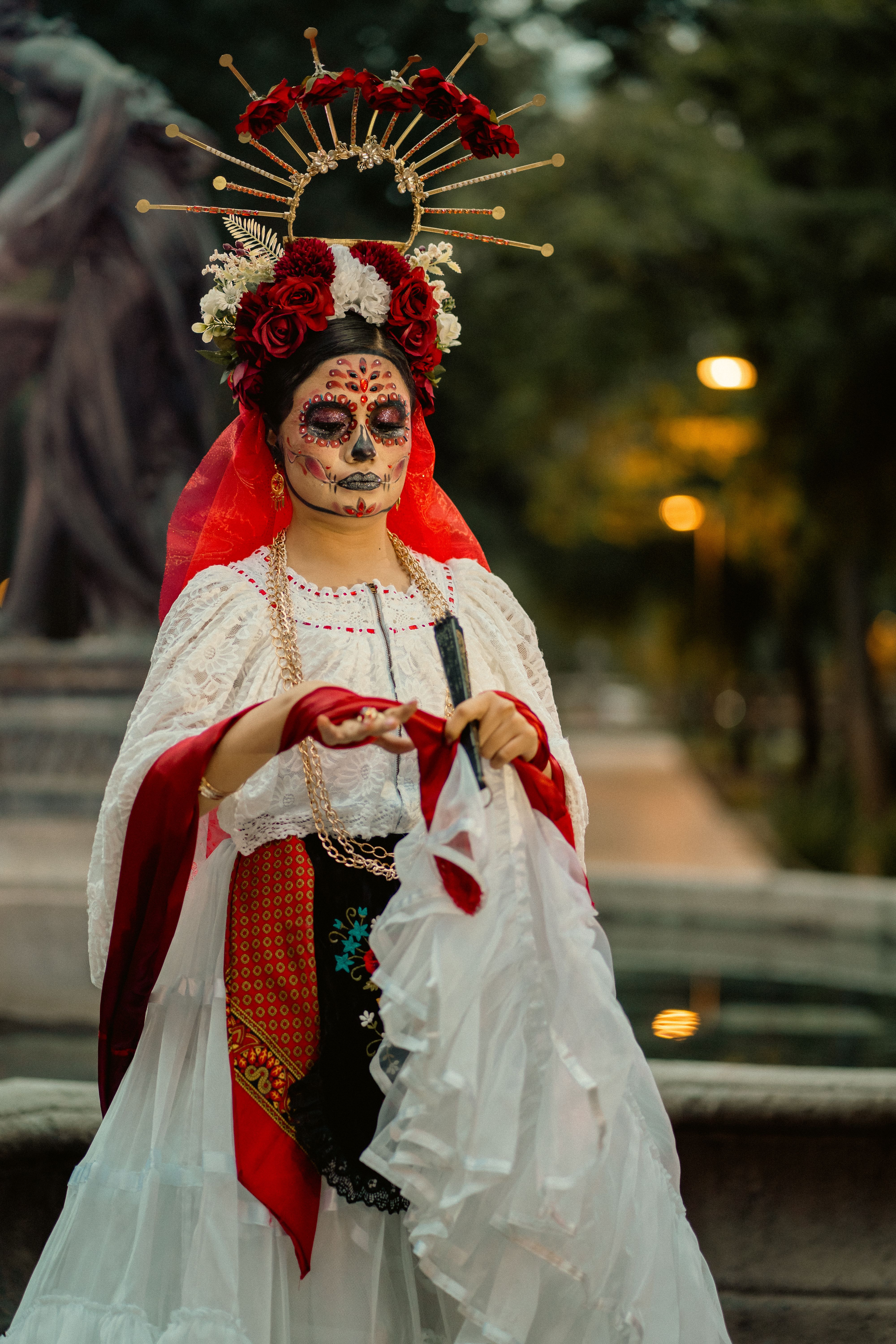 Traditional Catrina Costume at Mexican Celebration · Free Stock Photo
