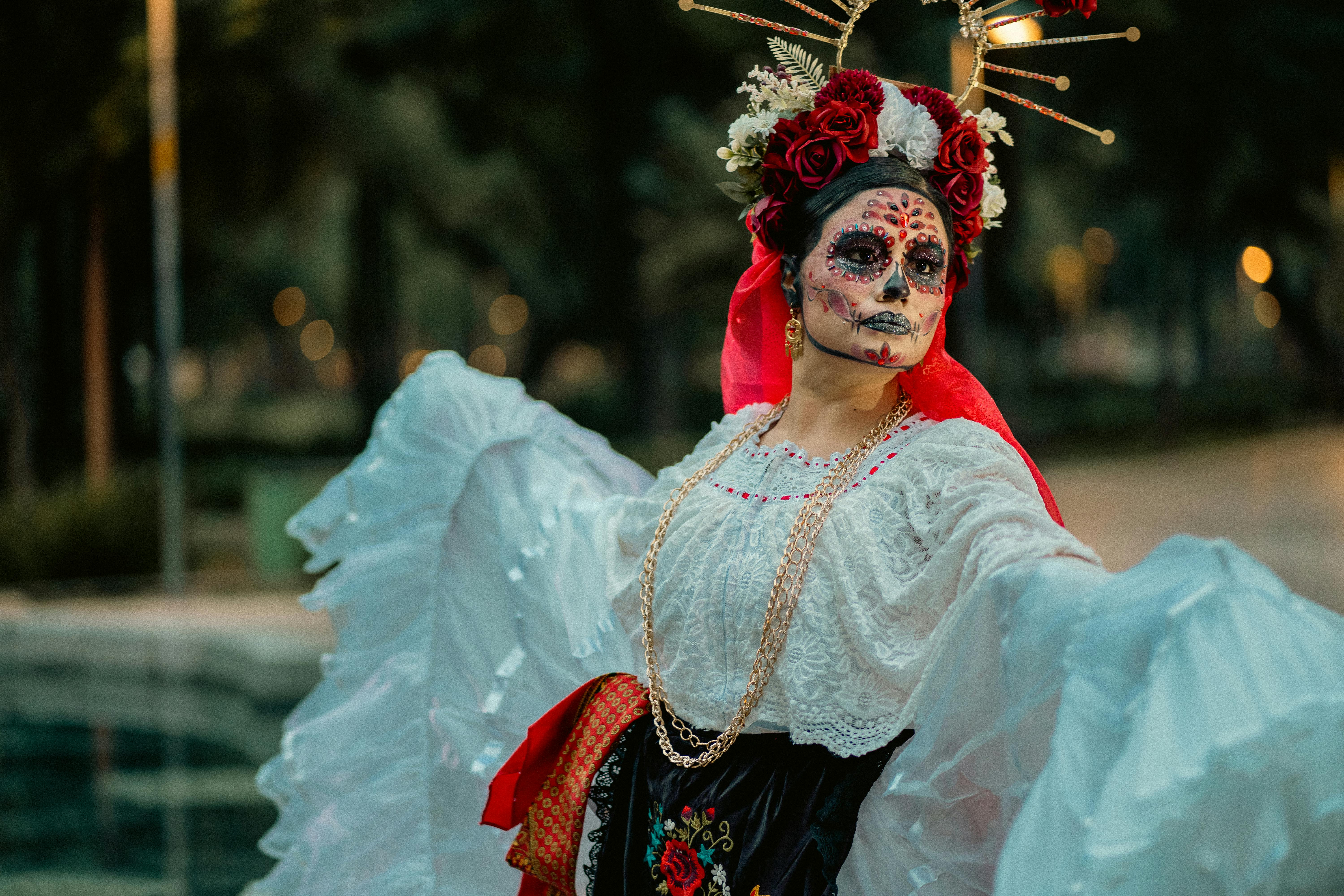 Vibrant Catrina Costume Captured in Mexico City · Free Stock Photo