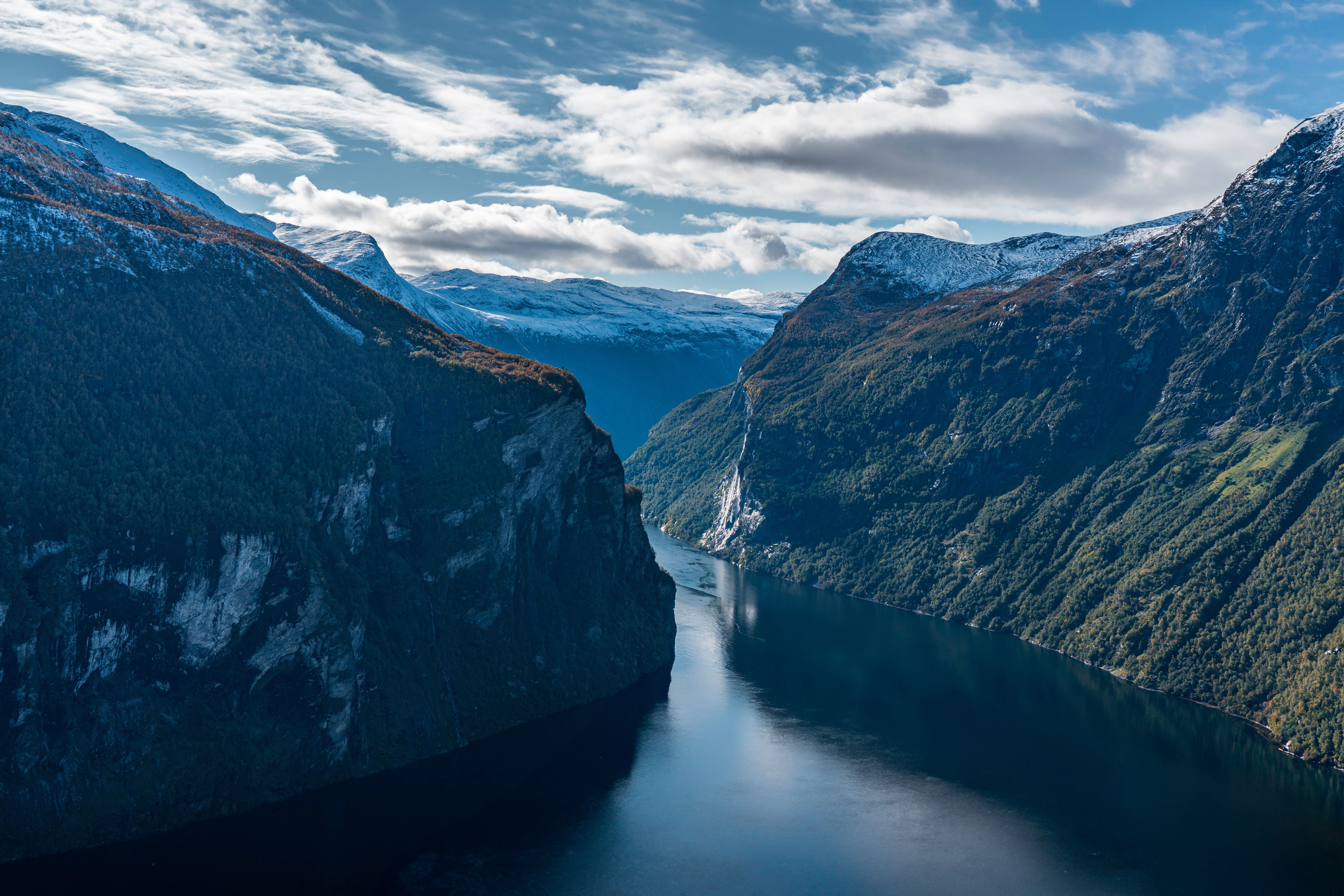 Stunning Aerial View of Norwegian Fjord · Free Stock Photo