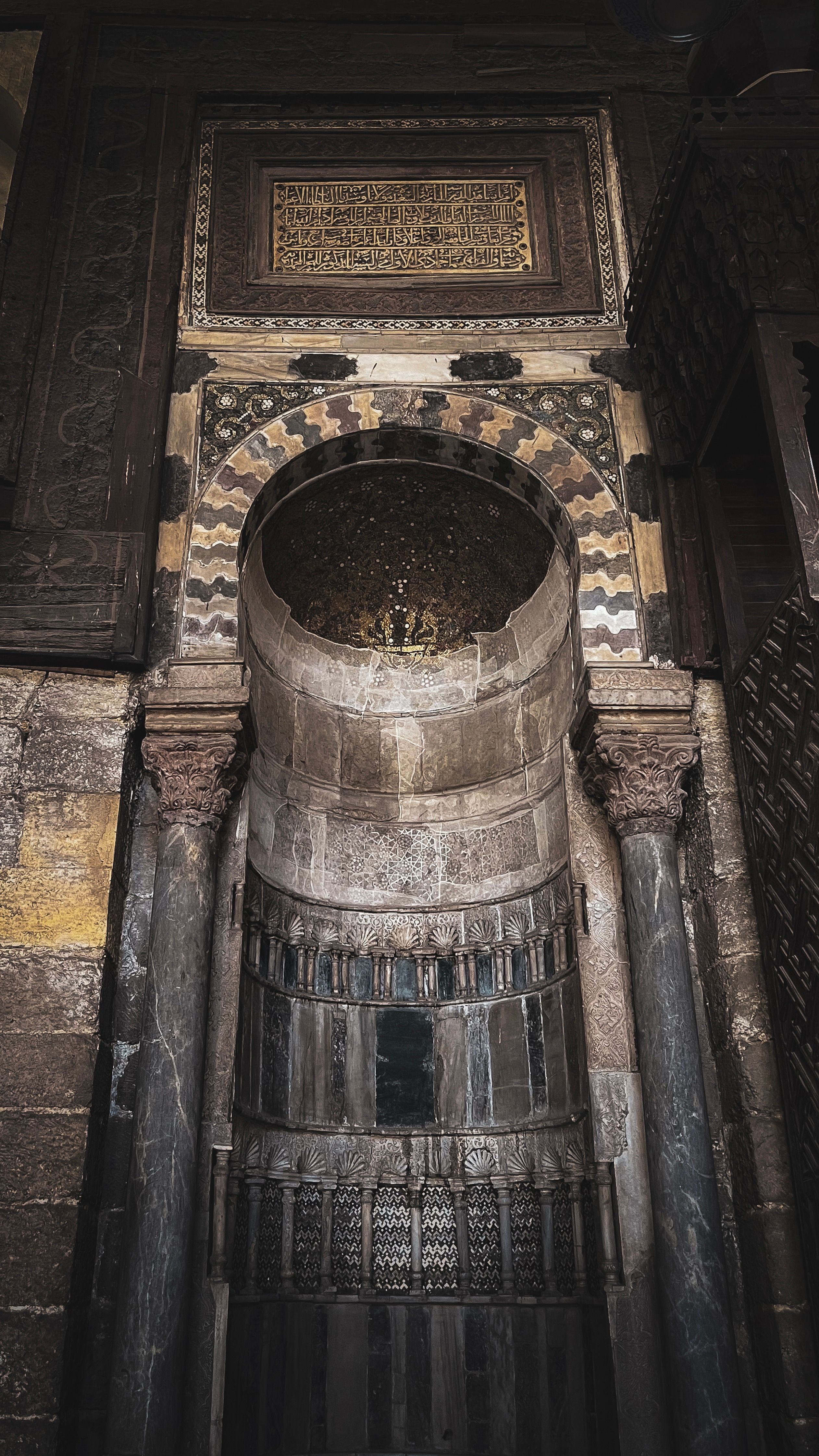 Ancient Mosque Architecture Interior with Intricate Decor · Free Stock ...