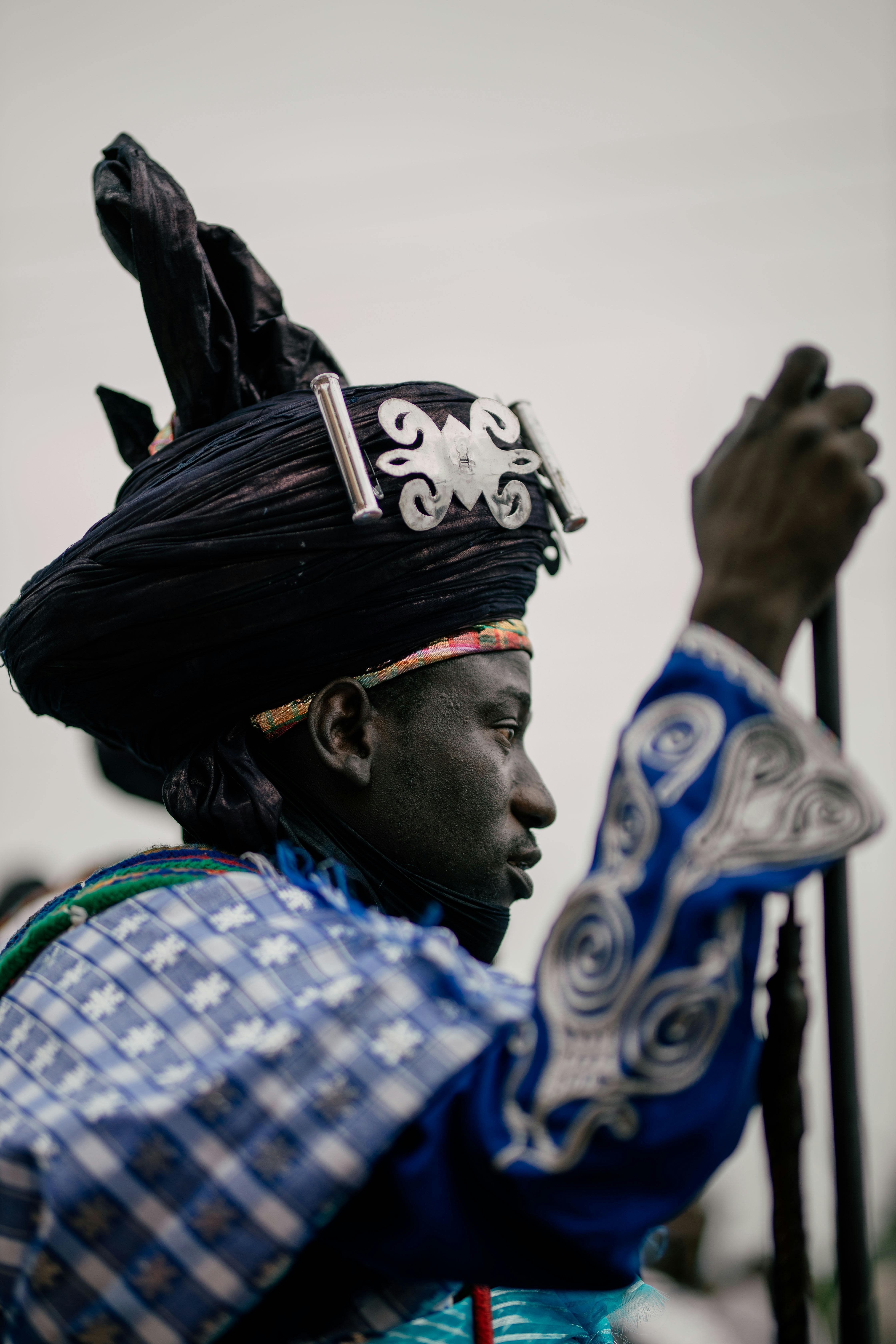 Cultural Portrait of Man in Traditional Attire · Free Stock Photo