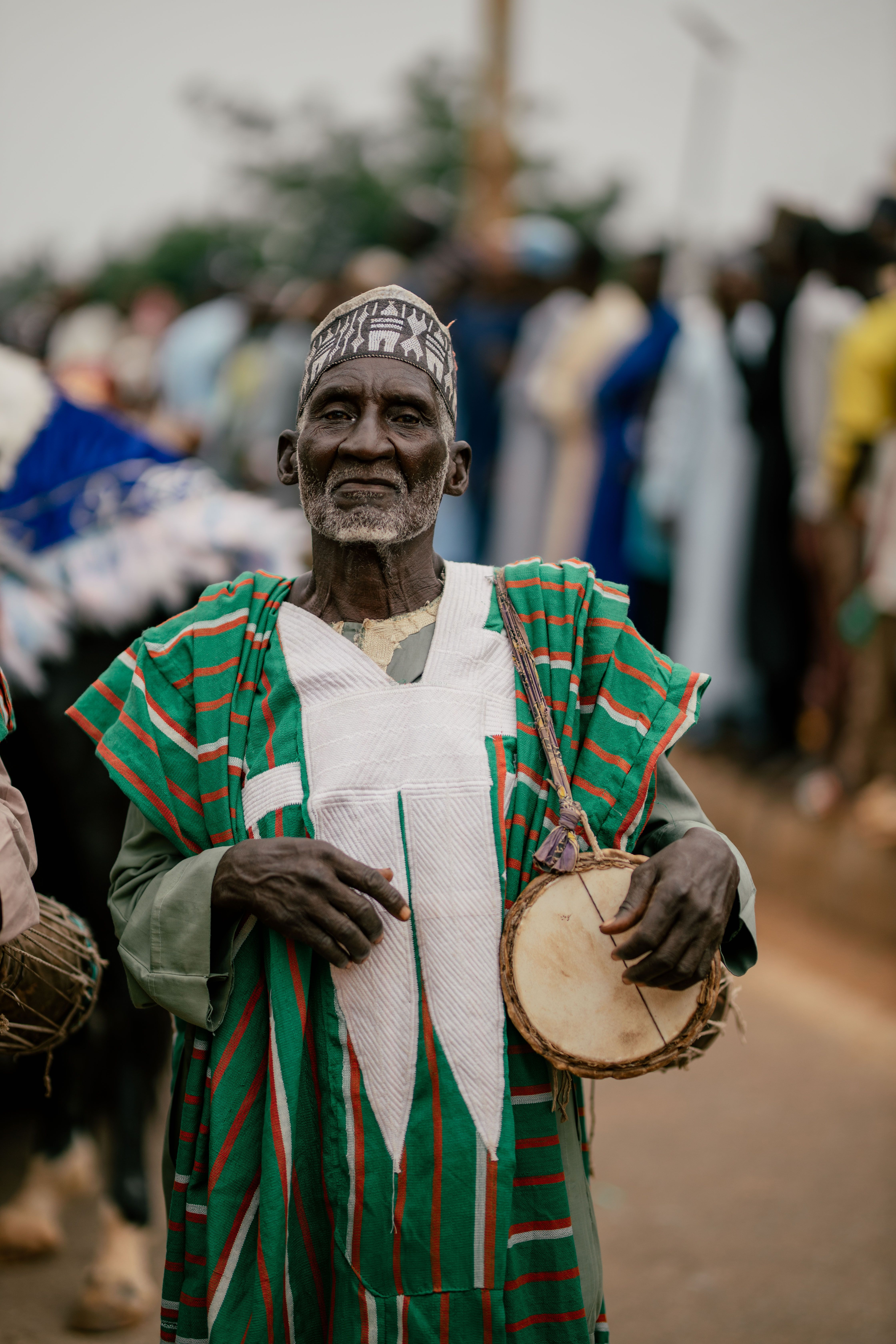 Traditional African Drummer in Cultural Attire · Free Stock Photo
