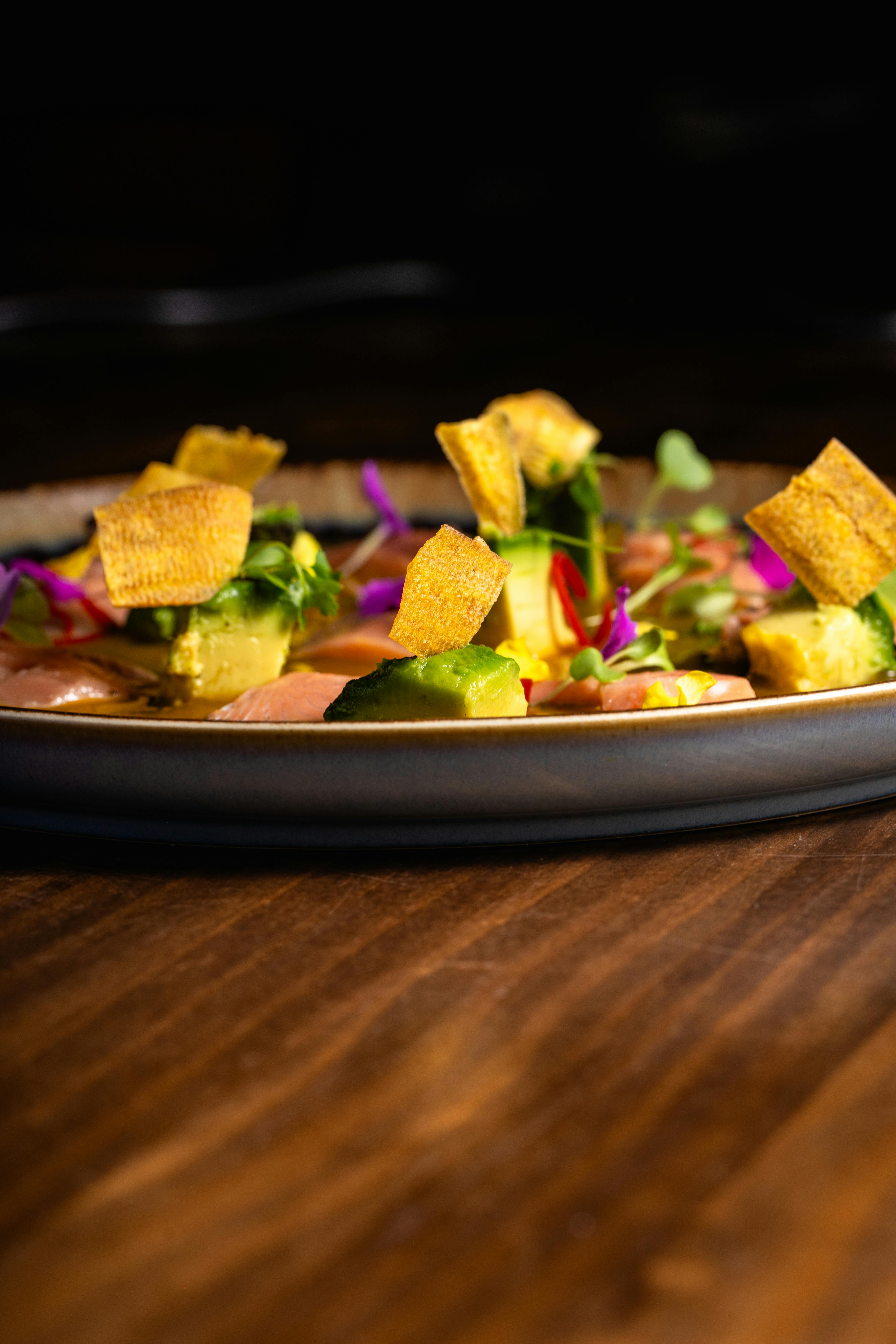 Gourmet Avocado Salad with Artistic Plating · Free Stock Photo