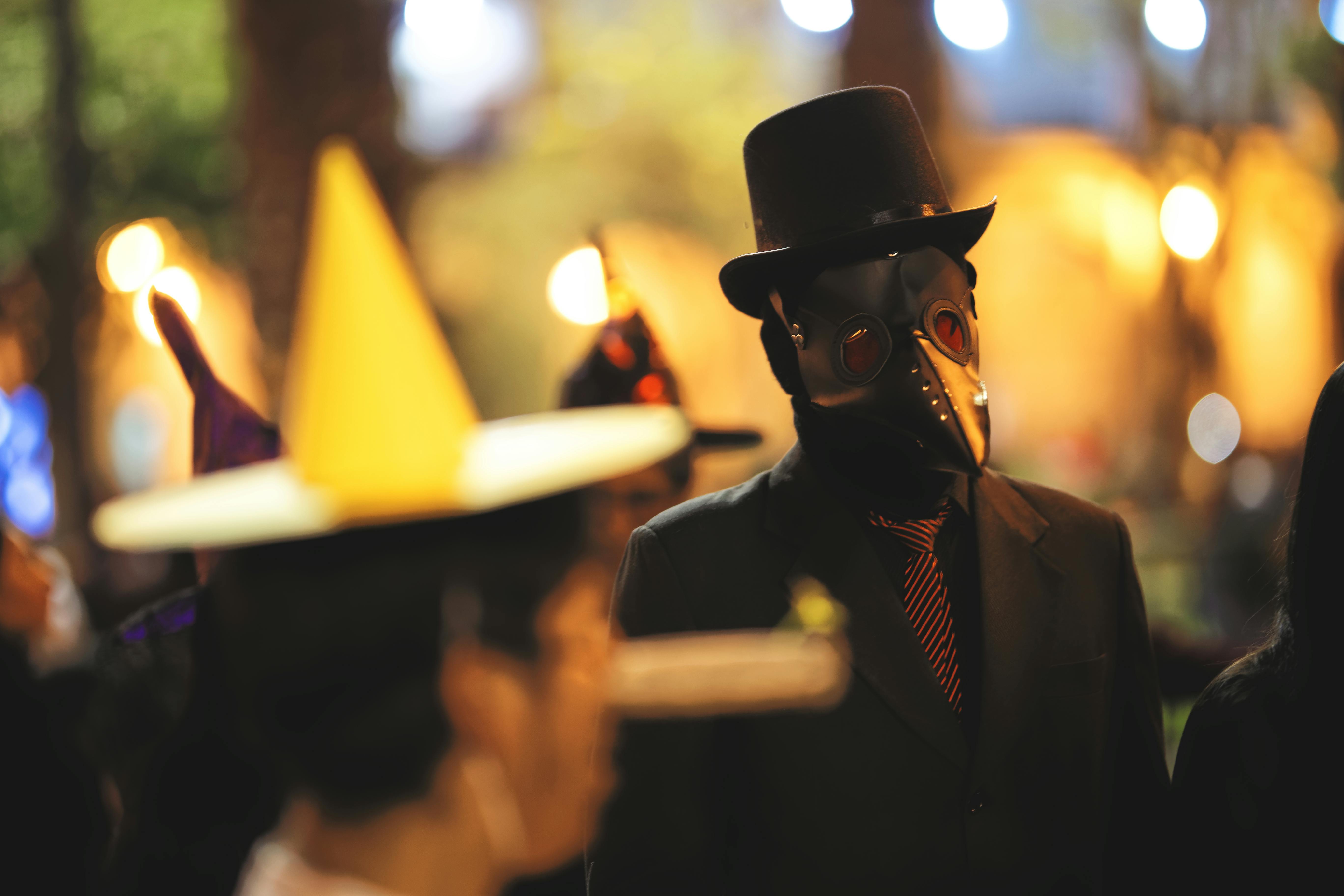 Halloween Parade in Arequipa with Plague Doctor Costume · Free Stock Photo