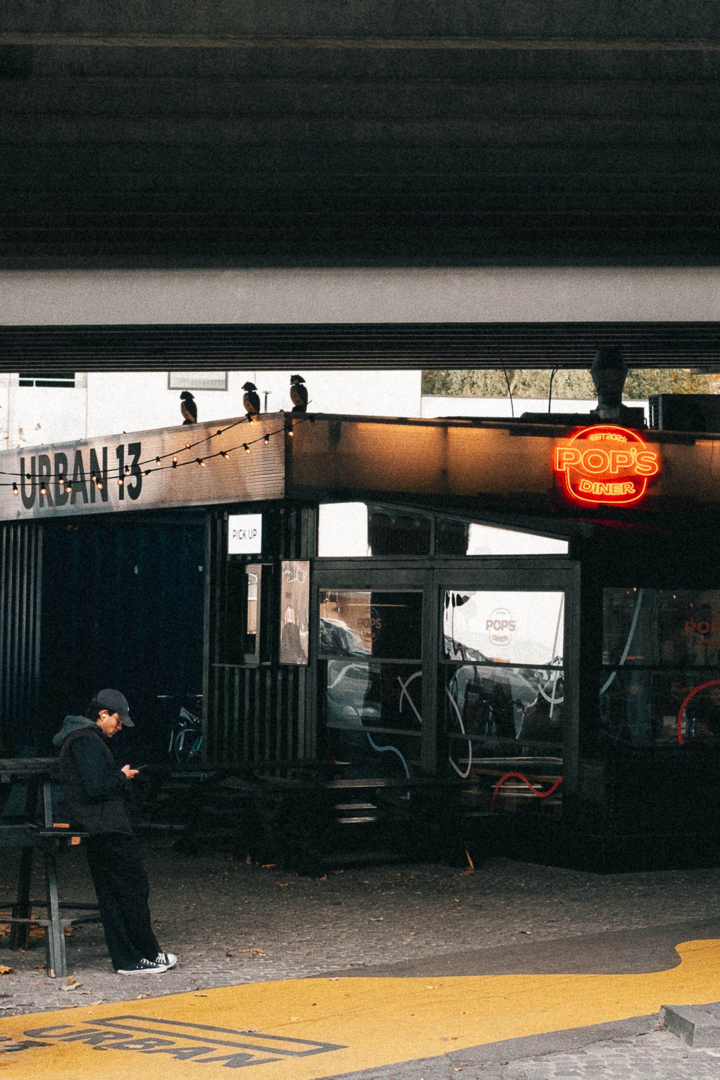 Urban Street Scene at Pops Burger in Copenhagen · Free Stock Photo