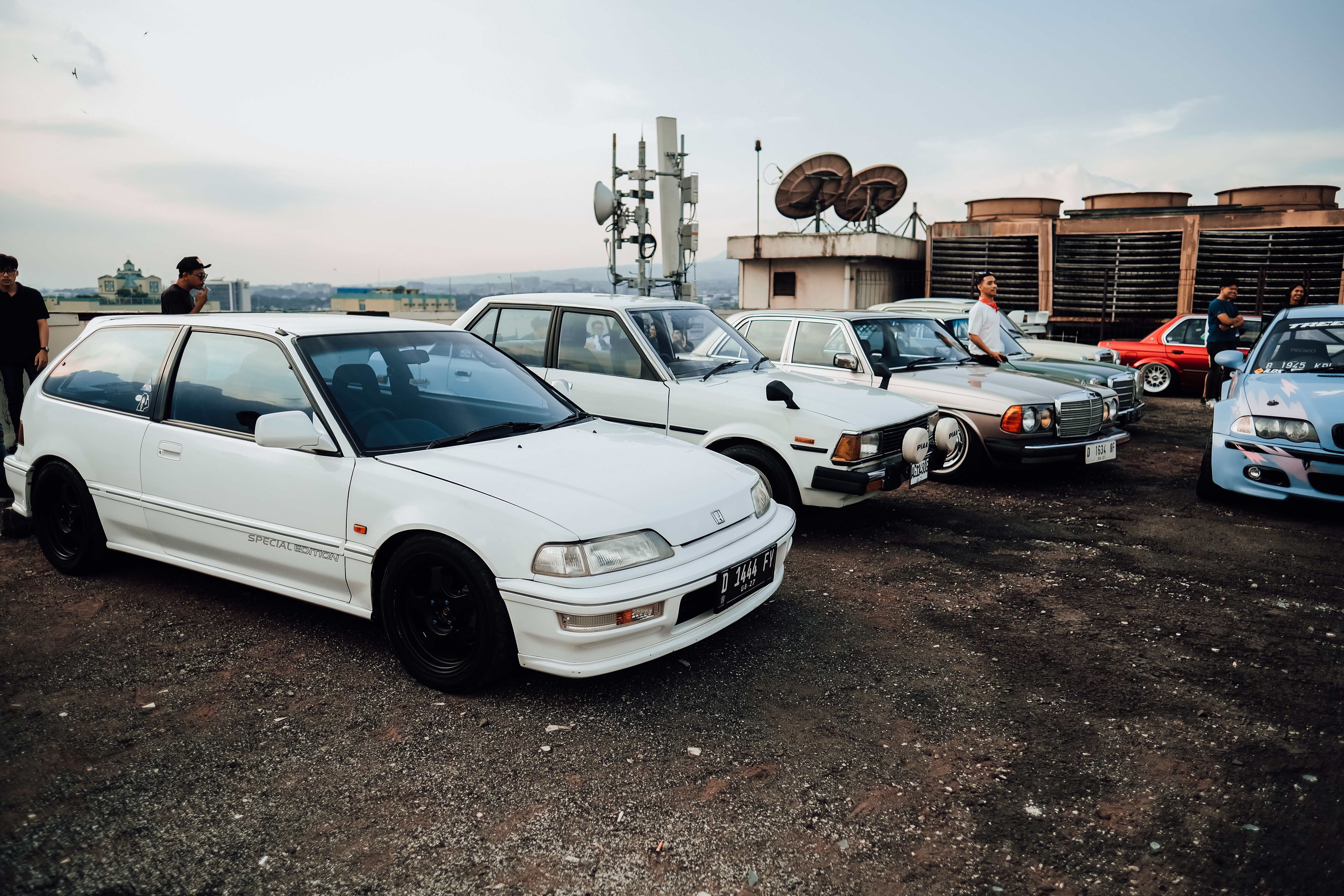 Classic Car Gathering on Rooftop · Free Stock Photo