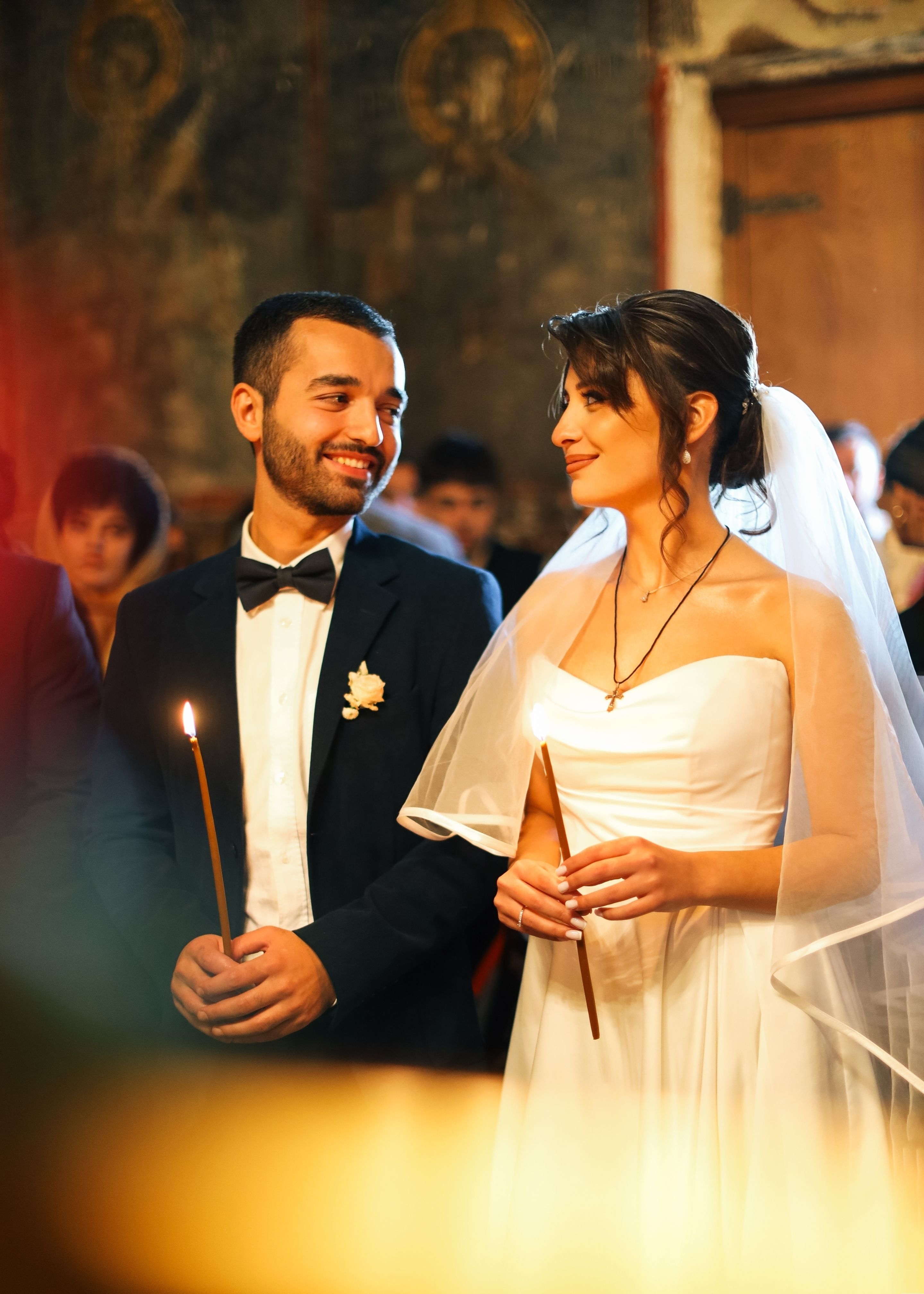 Bride and Groom at Traditional Wedding Ceremony · Free Stock Photo