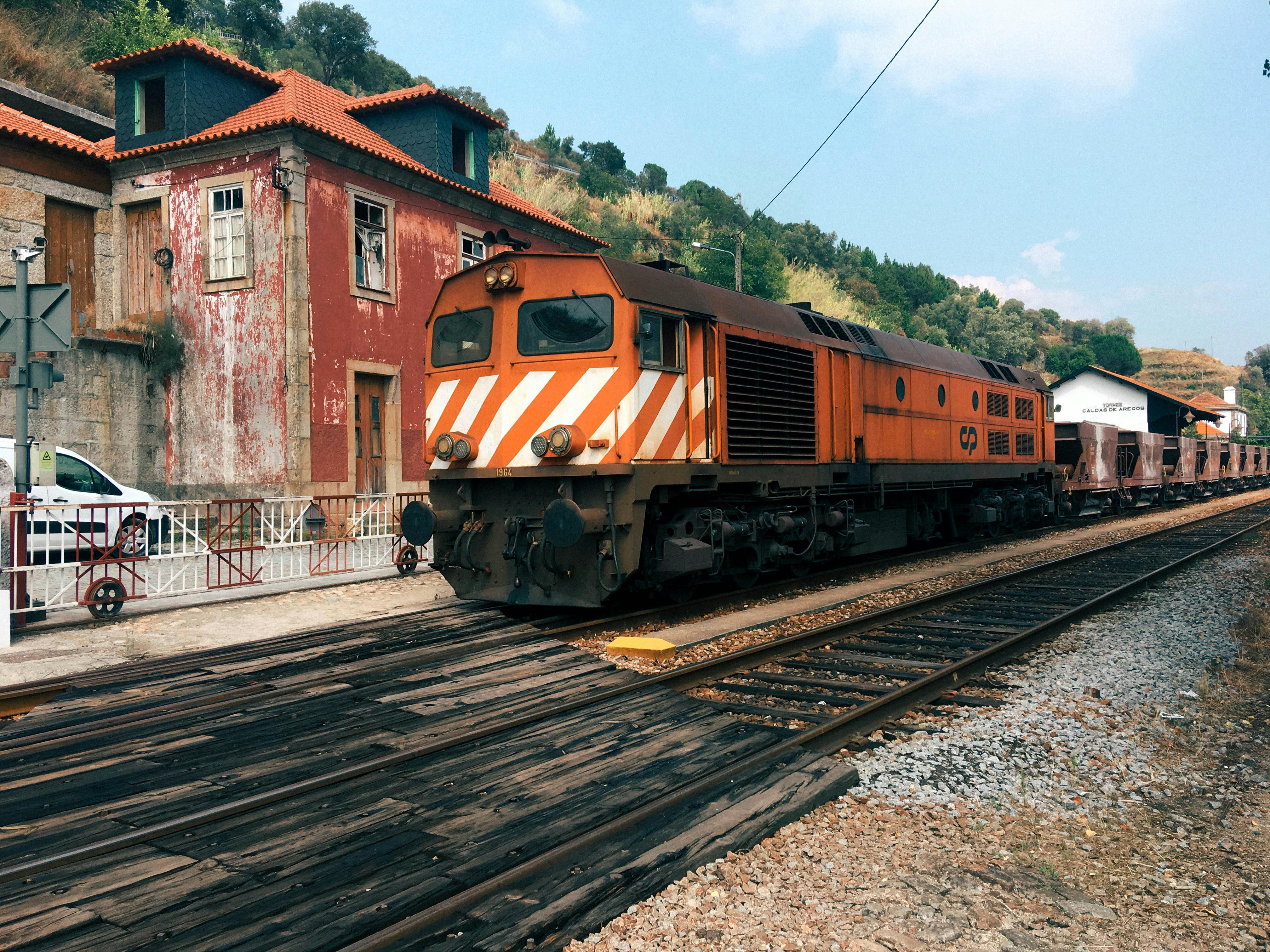 Rustic Train Passing Through Resende, Portugal · Free Stock Photo