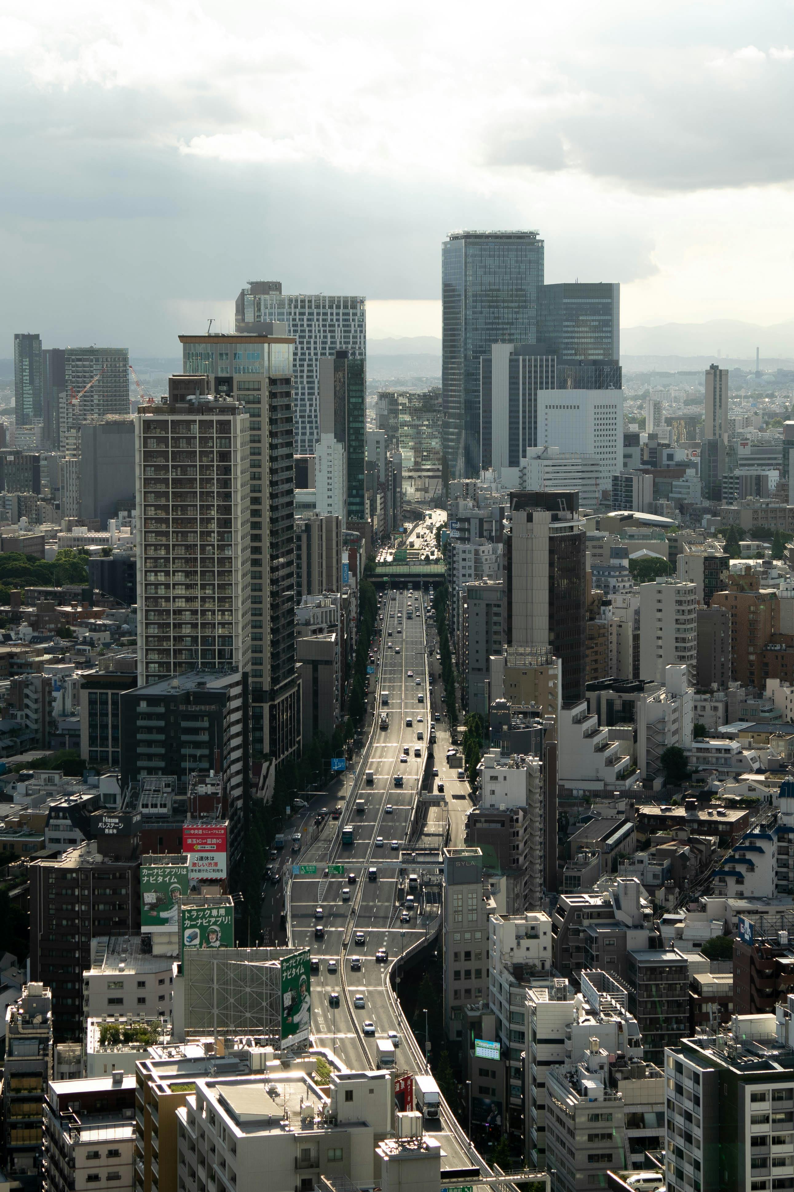 Aerial View of Urban Skyline with High-Rises · Free Stock Photo