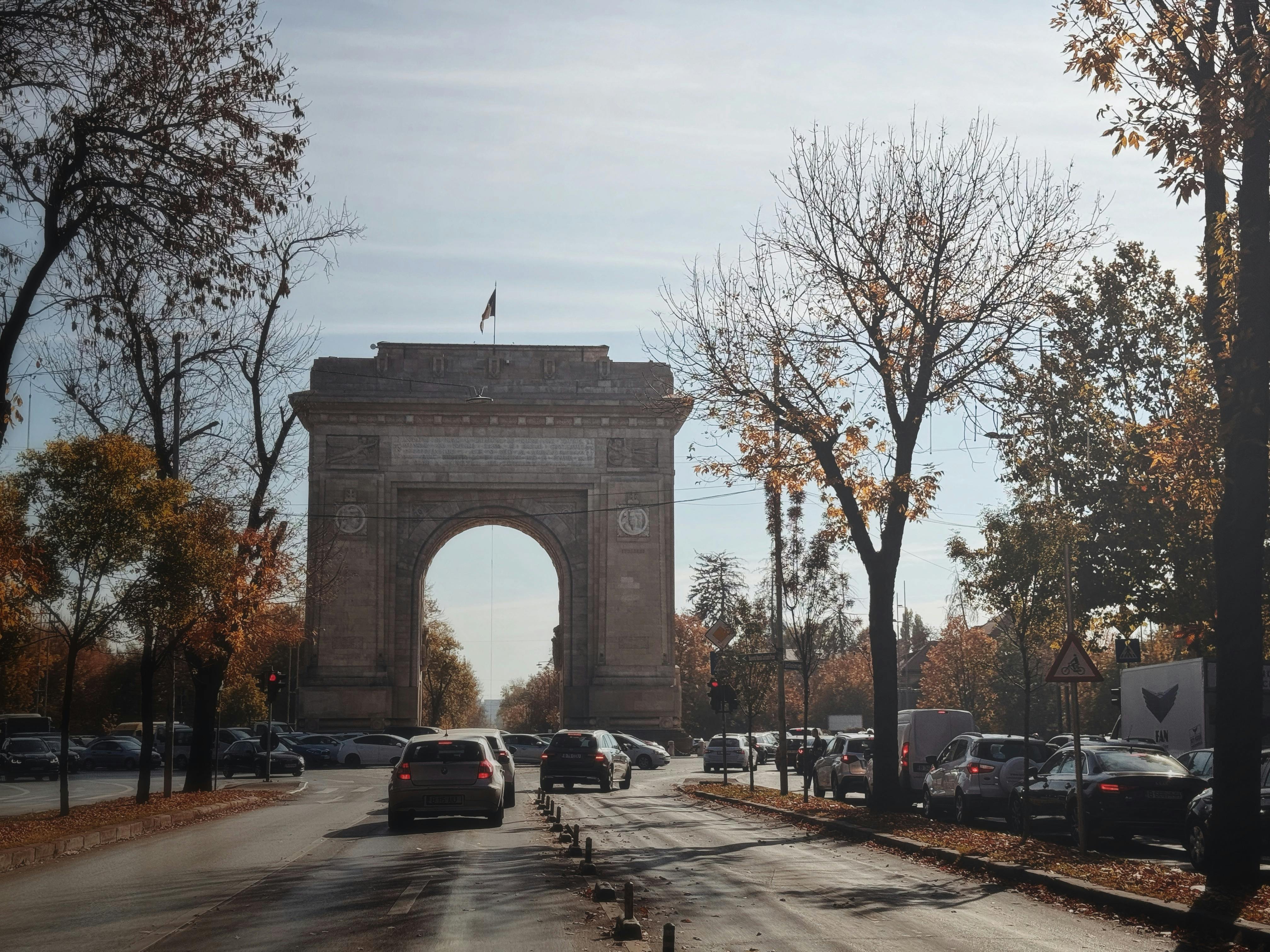 Triumphal Arch in Bucharest during Autumn · Free Stock Photo