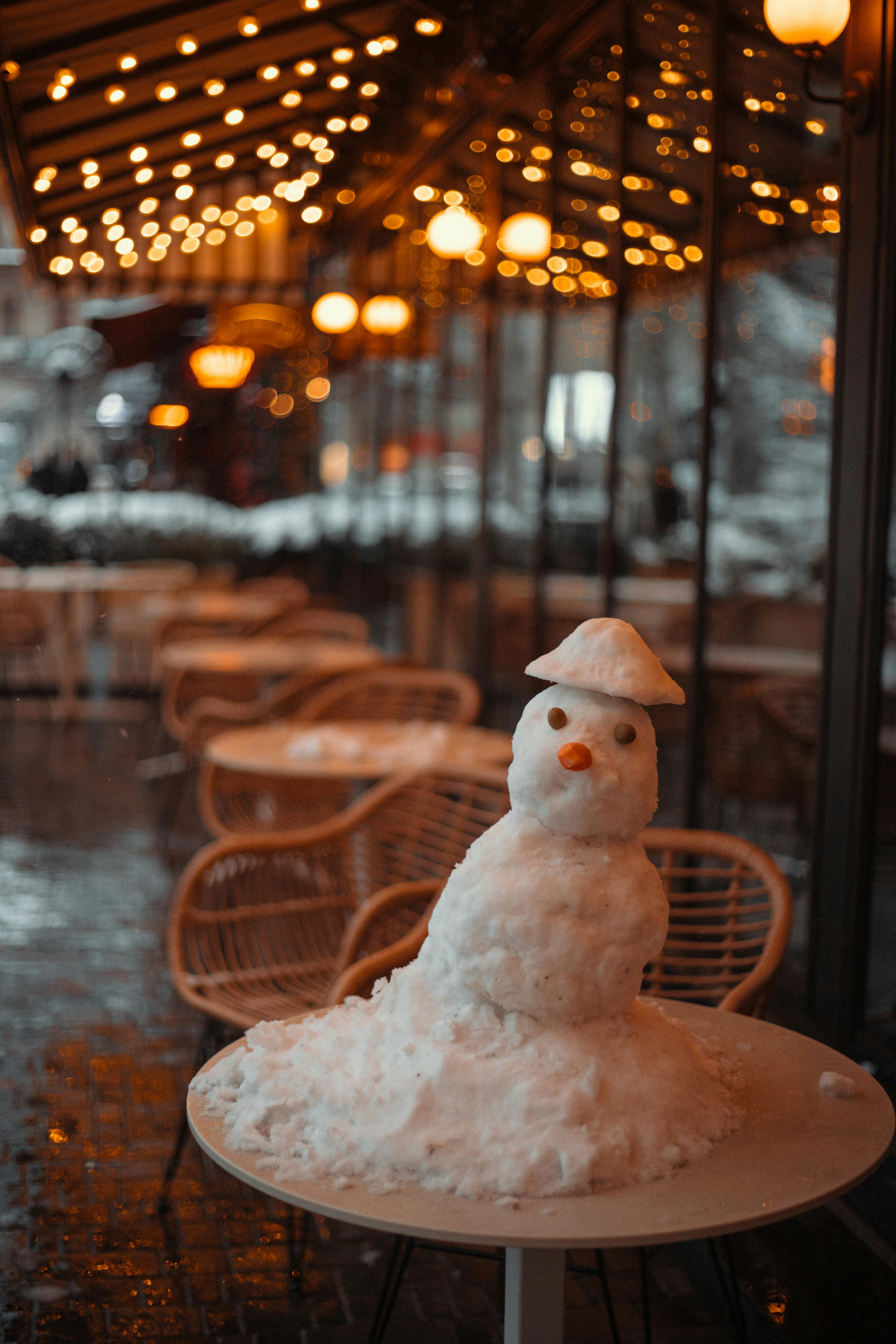 Snowy Café in Baku, Winter Wonderland · Free Stock Photo