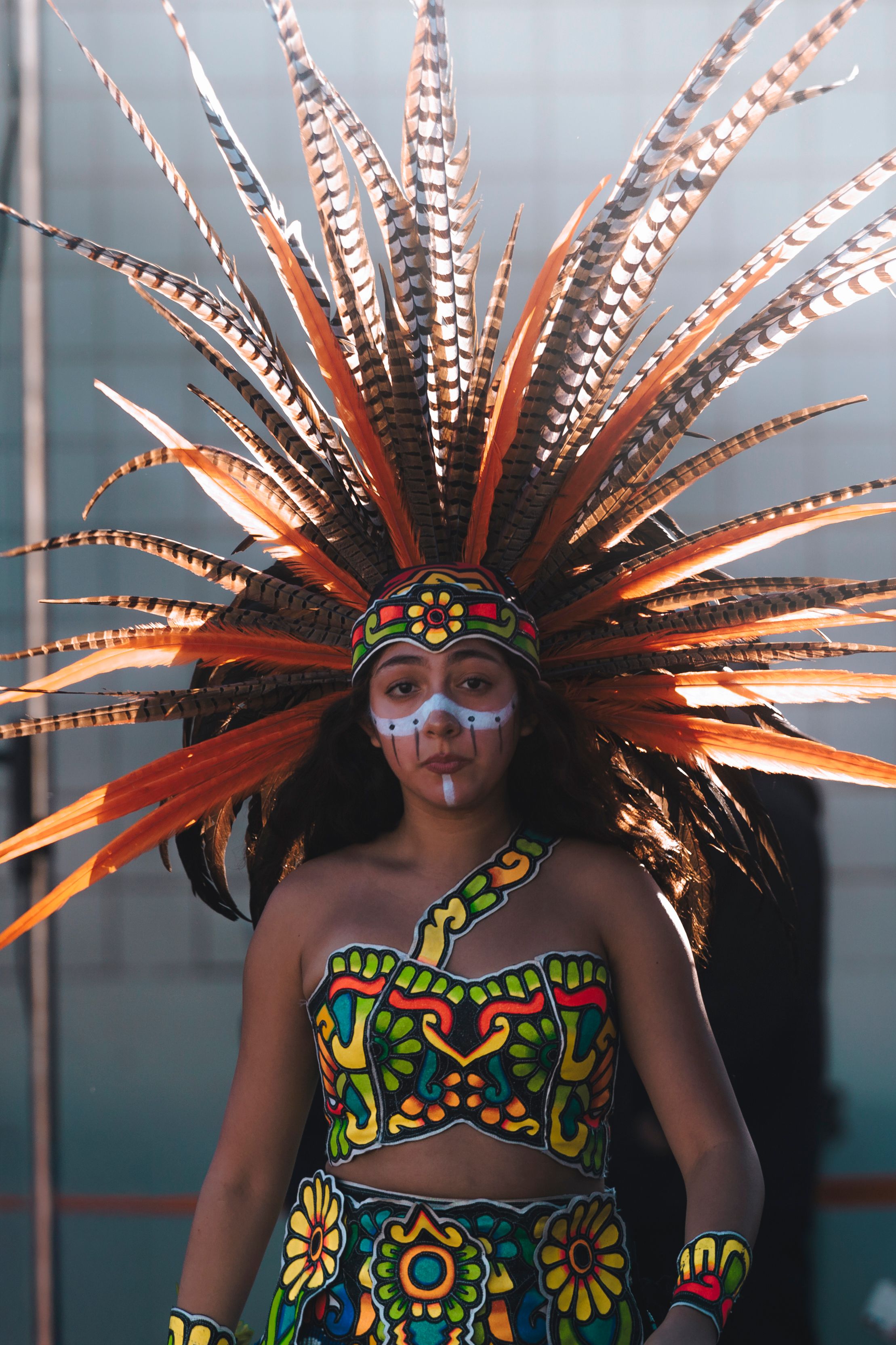 Traditional Aztec Dancer in Vibrant Costume · Free Stock Photo