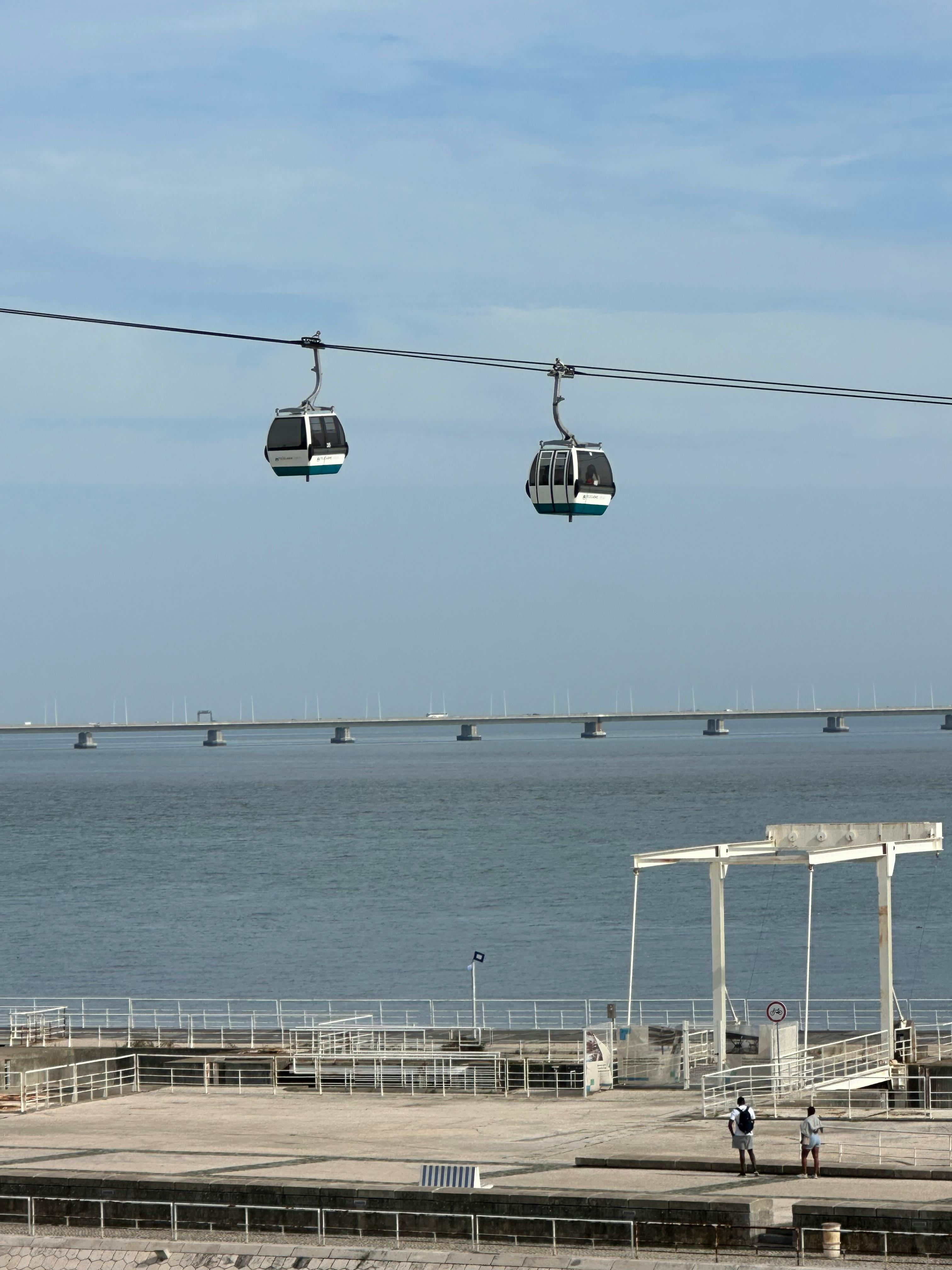 Cable Cars Over Tagus River in Lisbon · Free Stock Photo