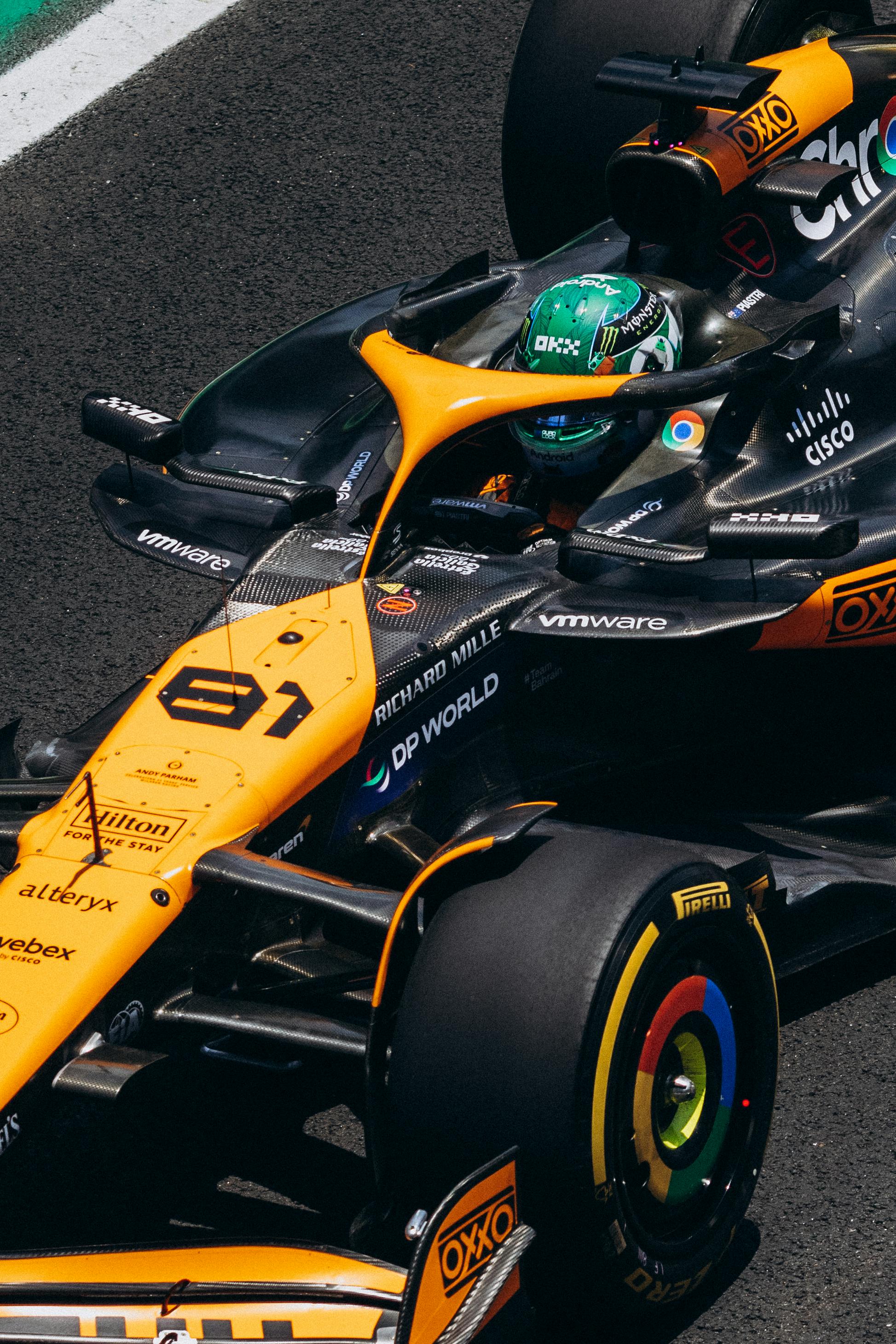 Formula 1 Race Car on Track Close-Up · Free Stock Photo