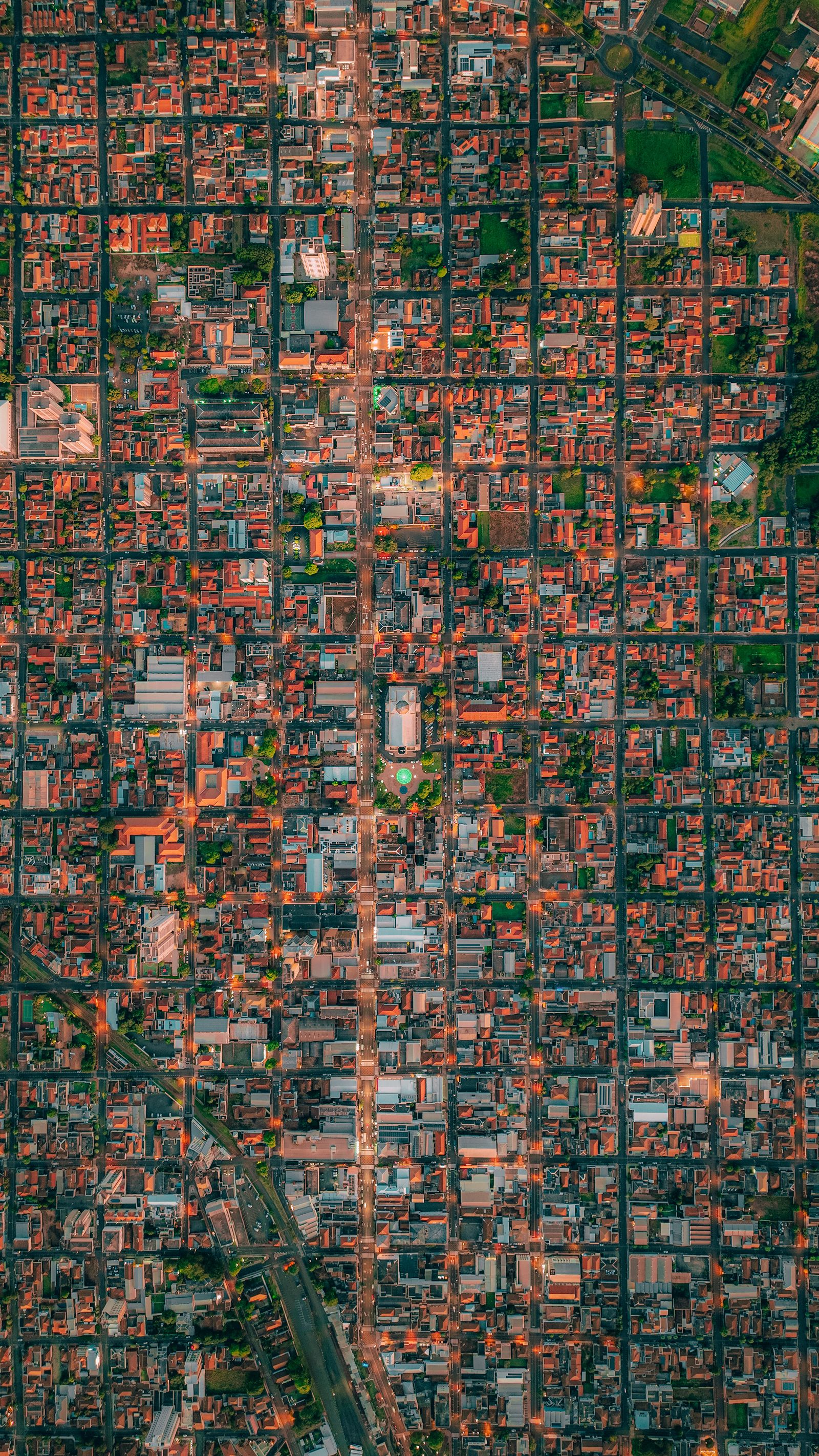 Cityscape Image An Aerial View Of City With Buildings, Roads, And Urban ...