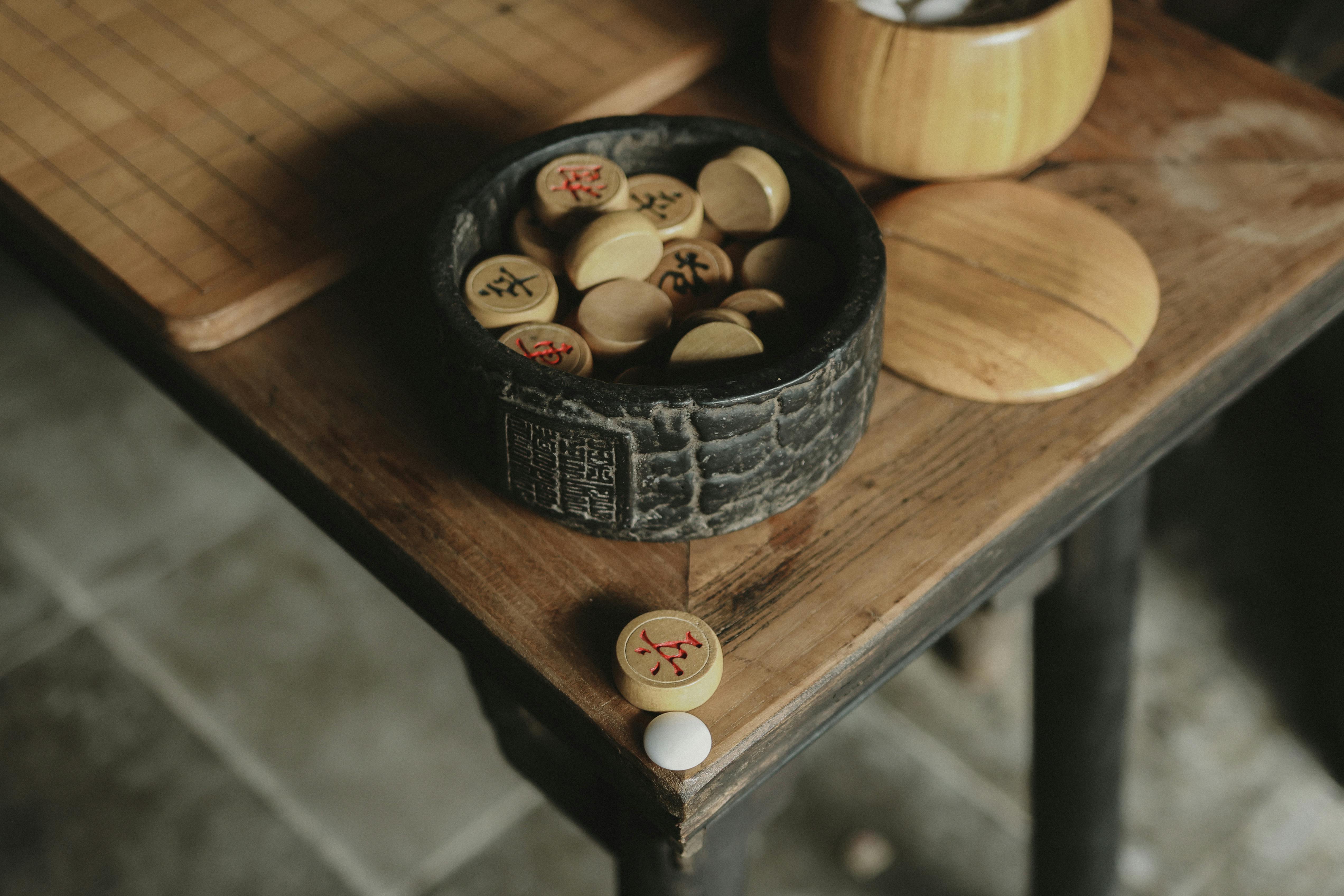 Traditional Chinese Board Game Setup Close-up · Free Stock Photo