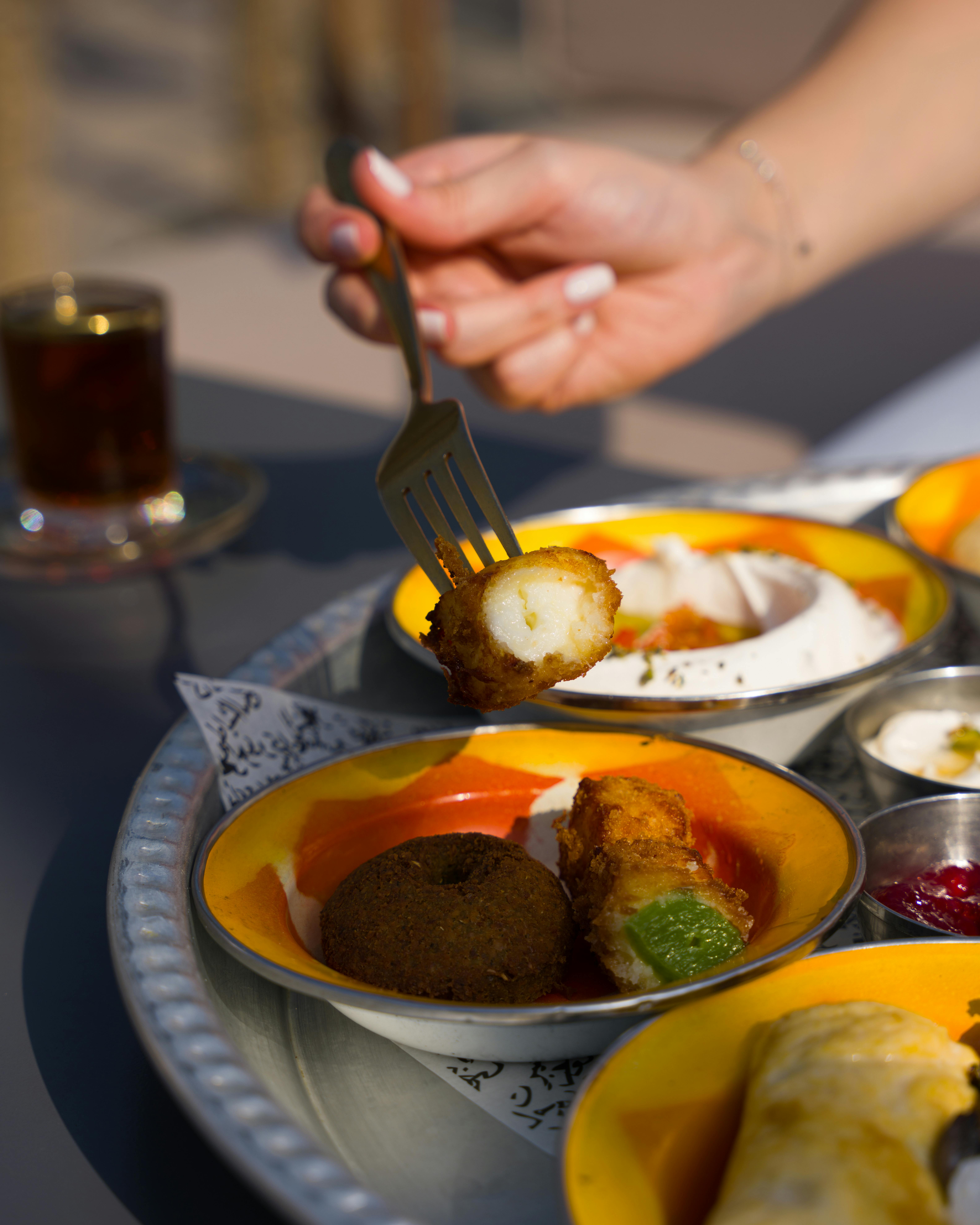 Middle Eastern Mezze Platter with Tea Setup · Free Stock Photo