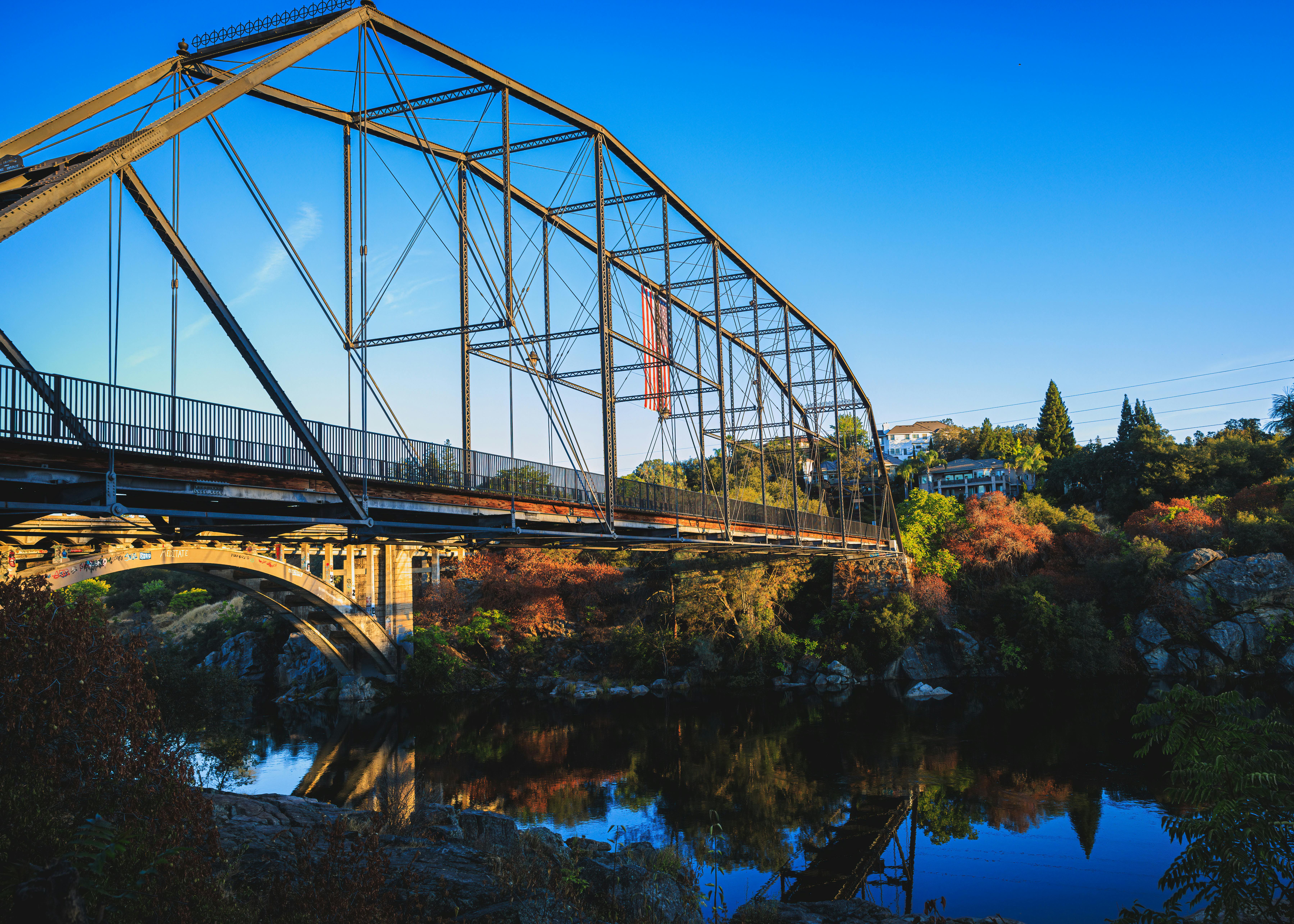 Historic Rainbow Bridge in Folsom California · Free Stock Photo