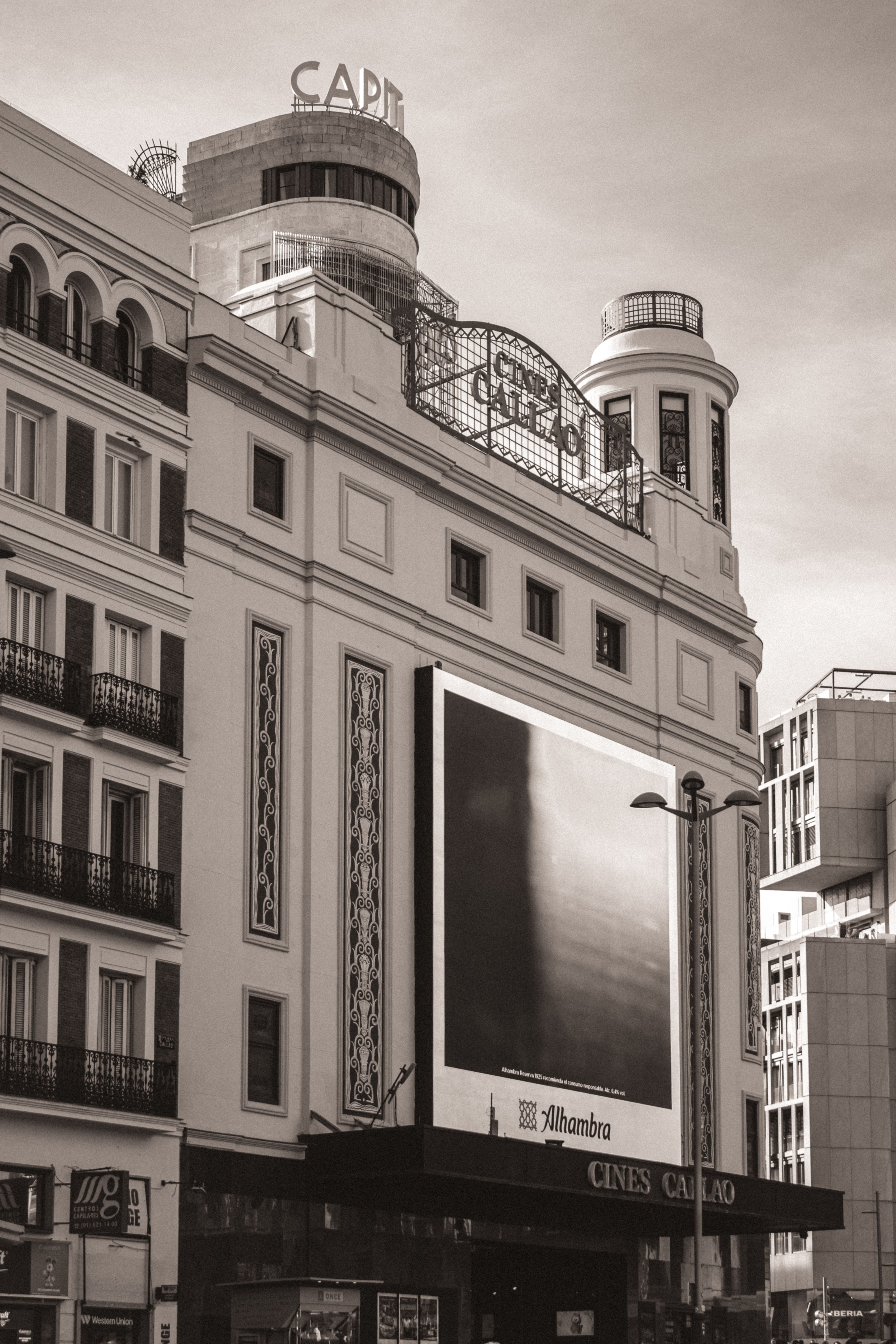 Classic Cinema Building in Madrid Gran Via · Free Stock Photo