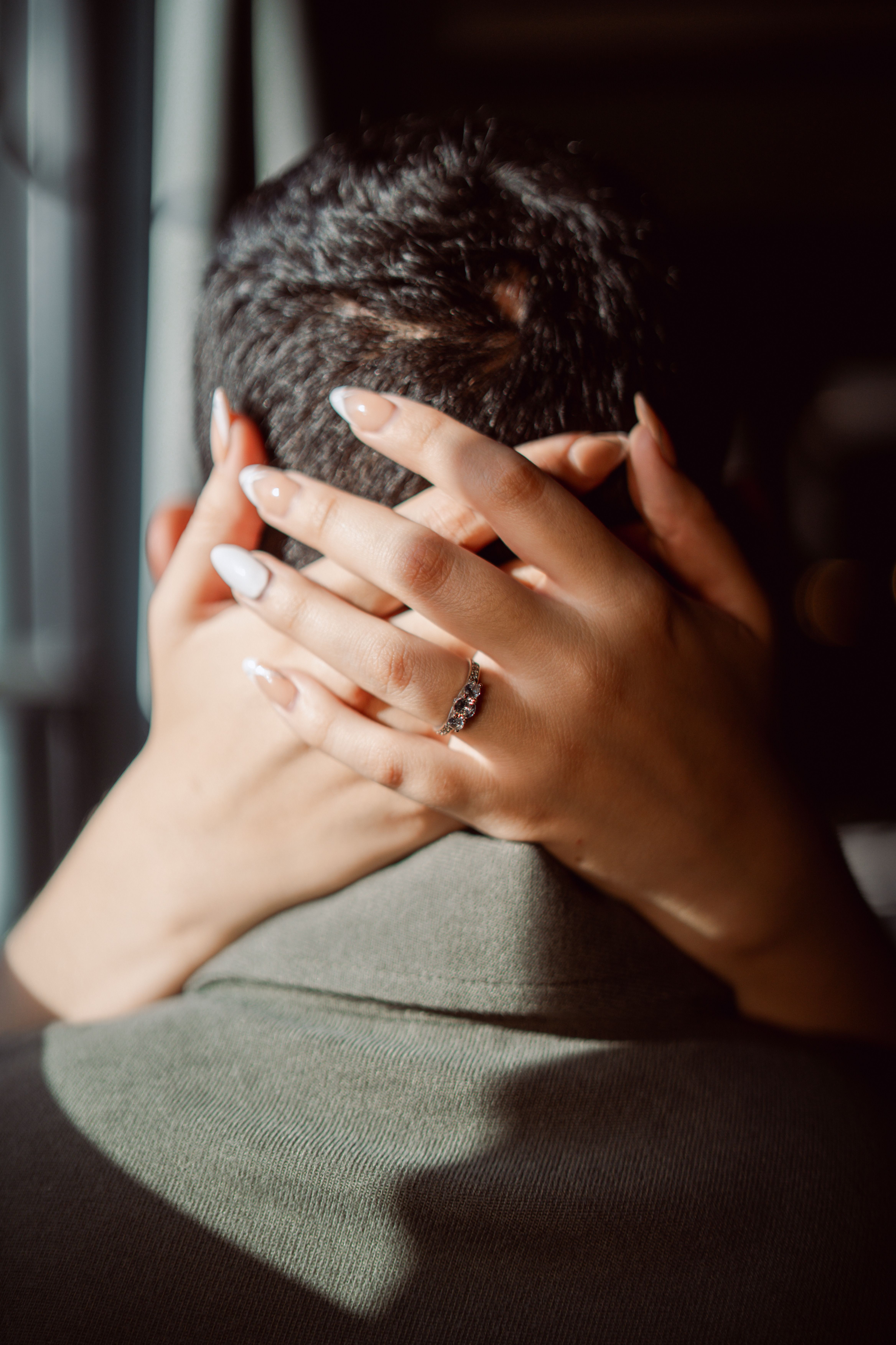 Romantic Embrace with Engagement Ring · Free Stock Photo