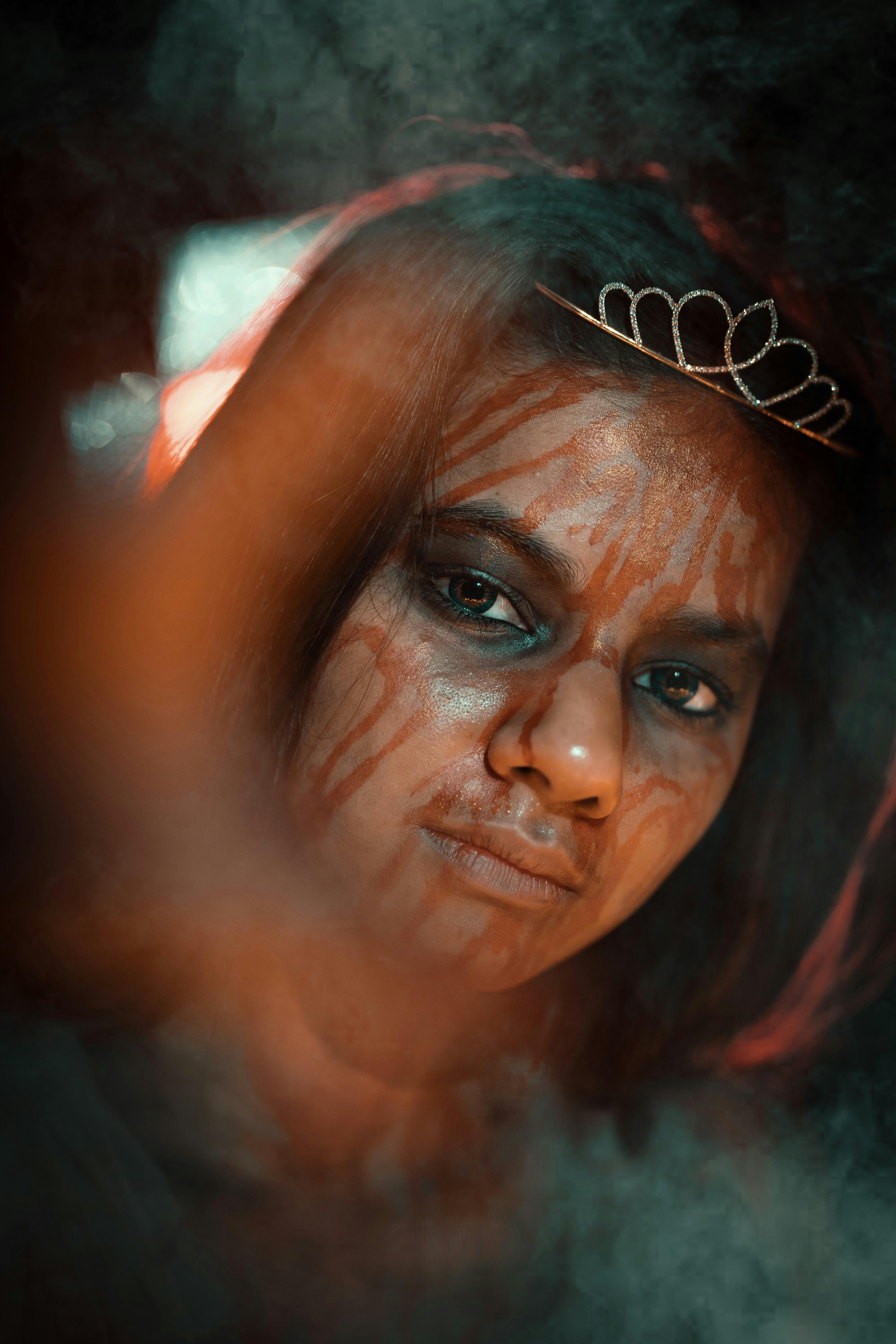 Spooky Portrait of Woman in Haunted Makeup · Free Stock Photo