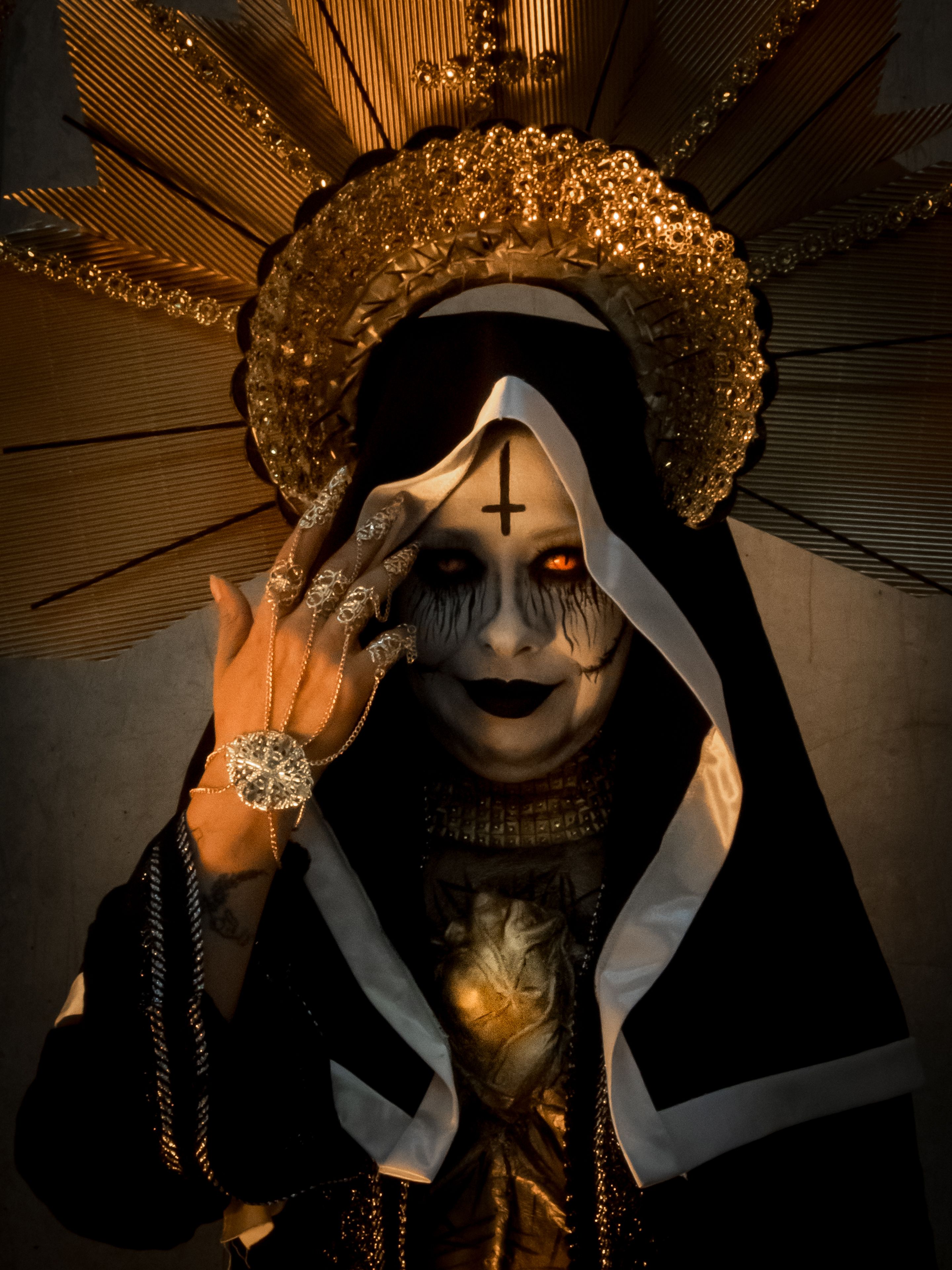 Dark Artistic Nun Cosplay Portrait · Free Stock Photo