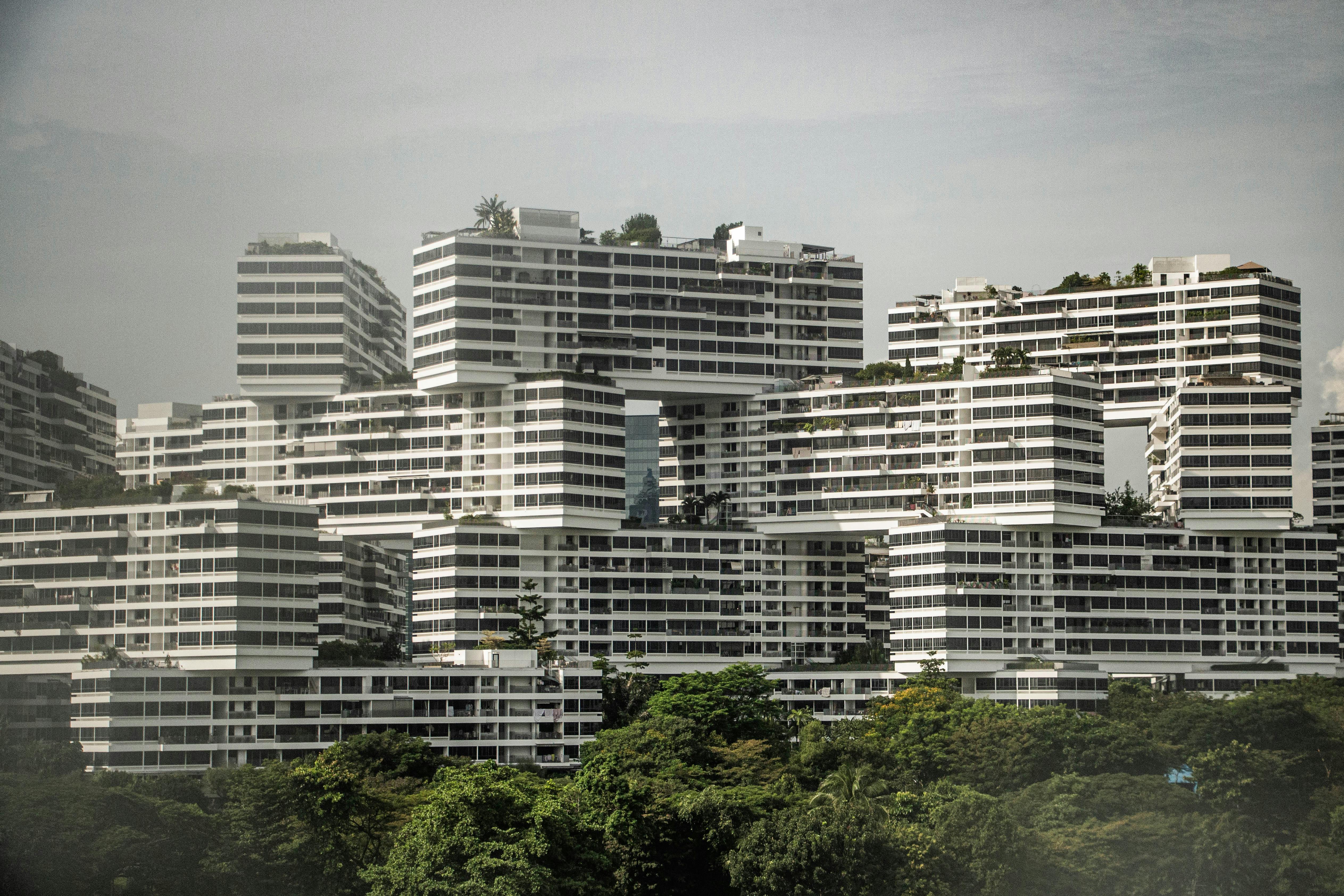 Modern Stacked Architecture Urban Landscape · Free Stock Photo