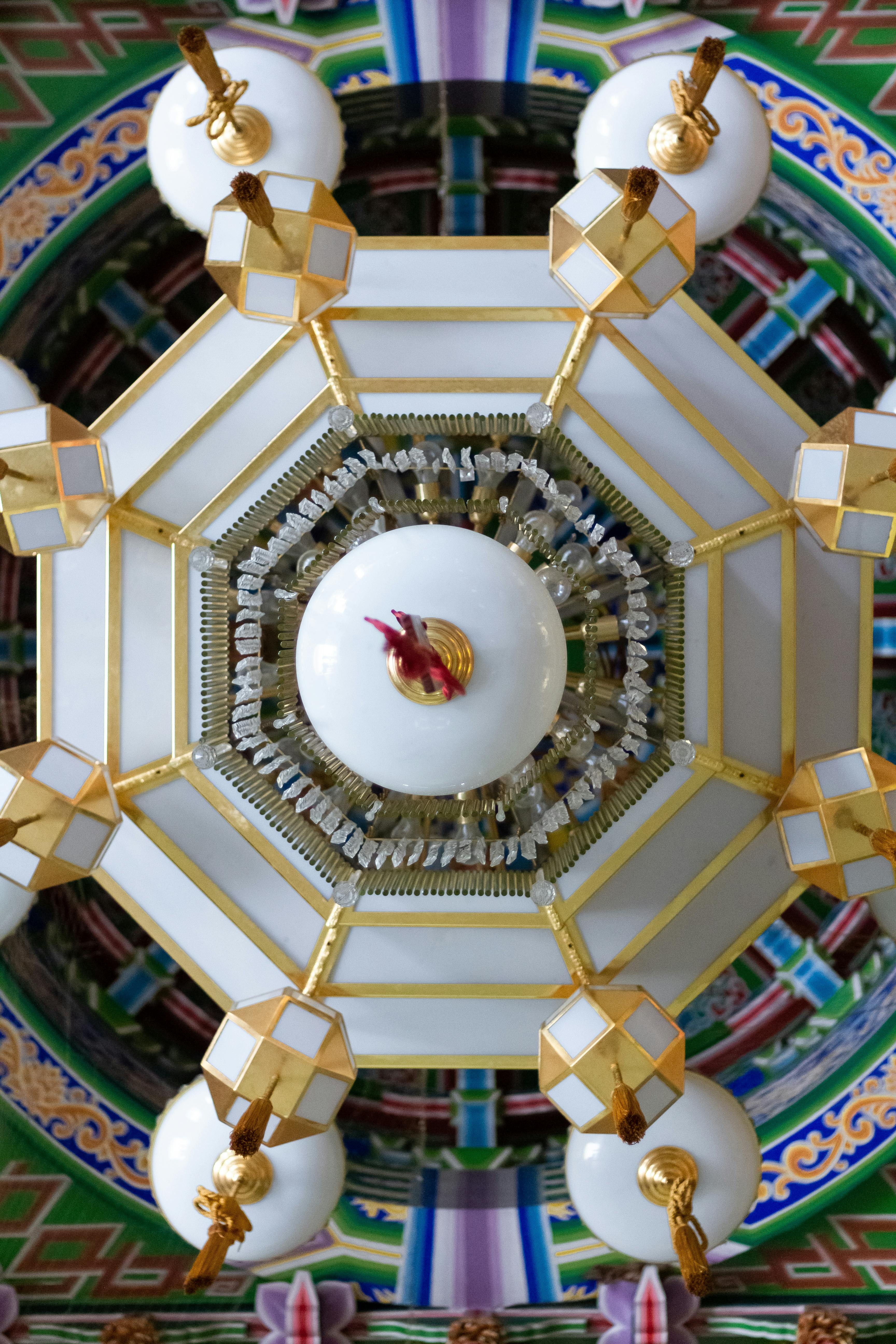Intricate Octagonal Ceiling Light Fixture Design · Free Stock Photo