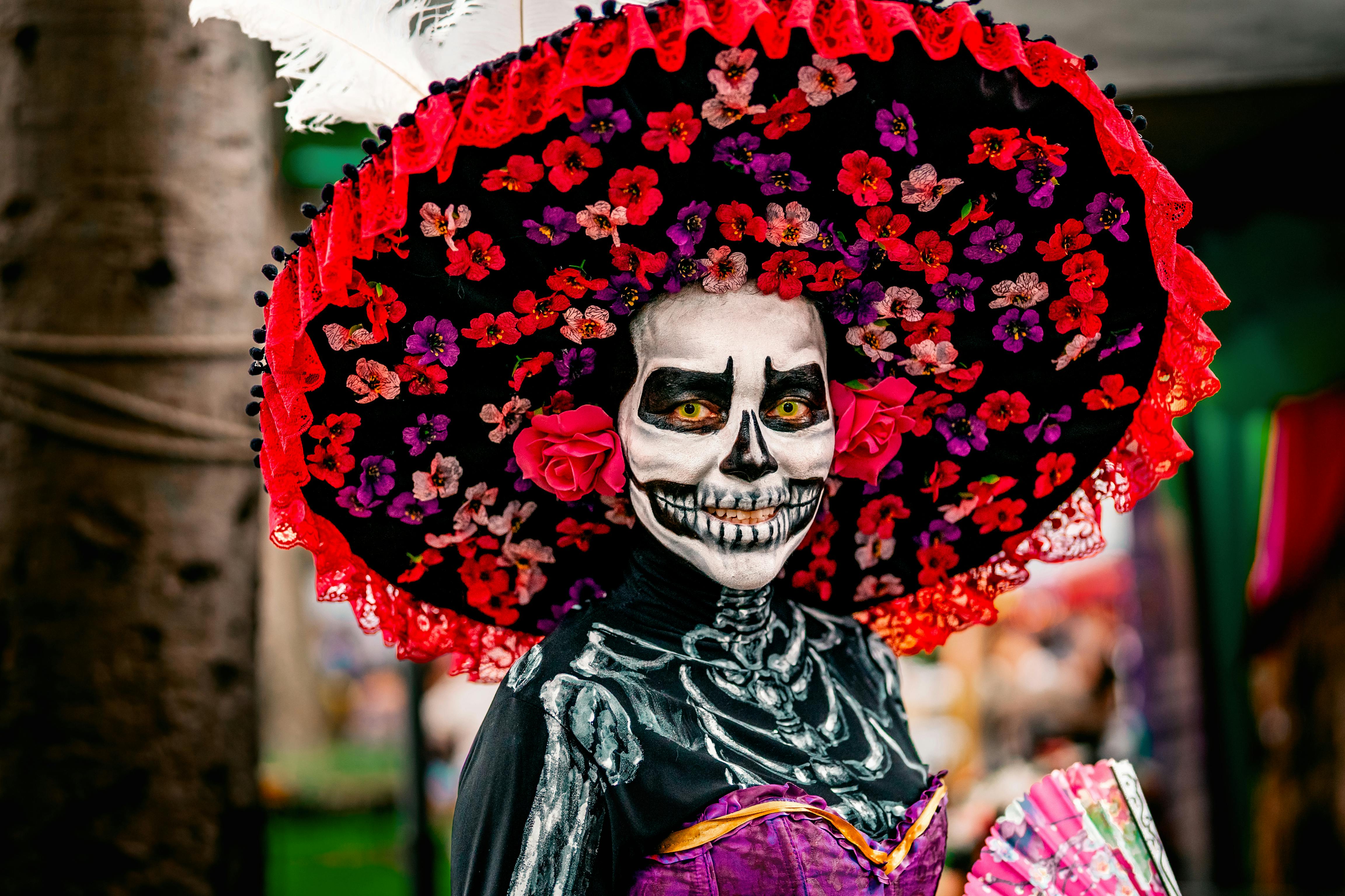 Disfraz Vibrante Del Día De Los Muertos En Costa Rica · Foto de stock ...