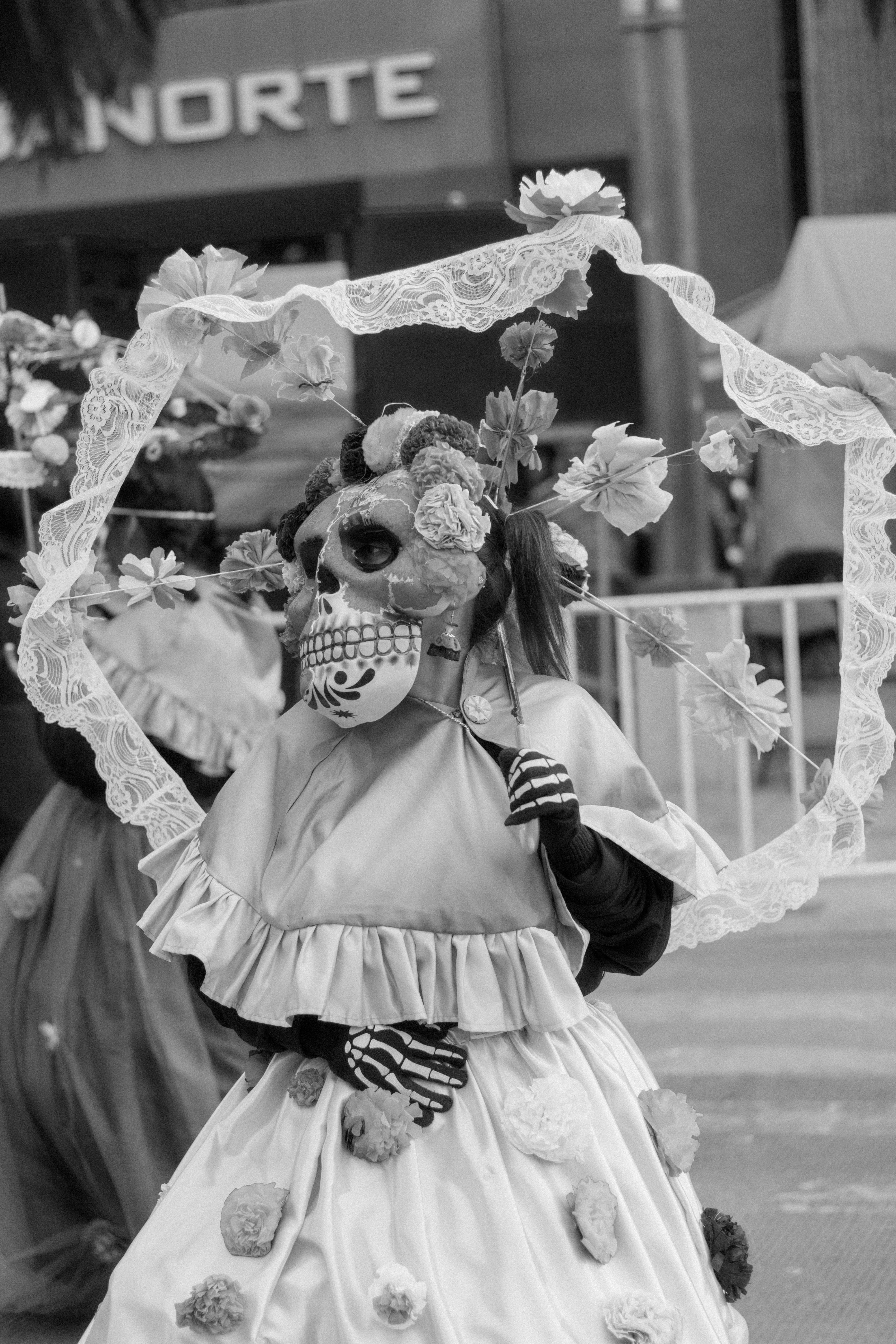 Catrina Costume at Day of the Dead Parade · Free Stock Photo