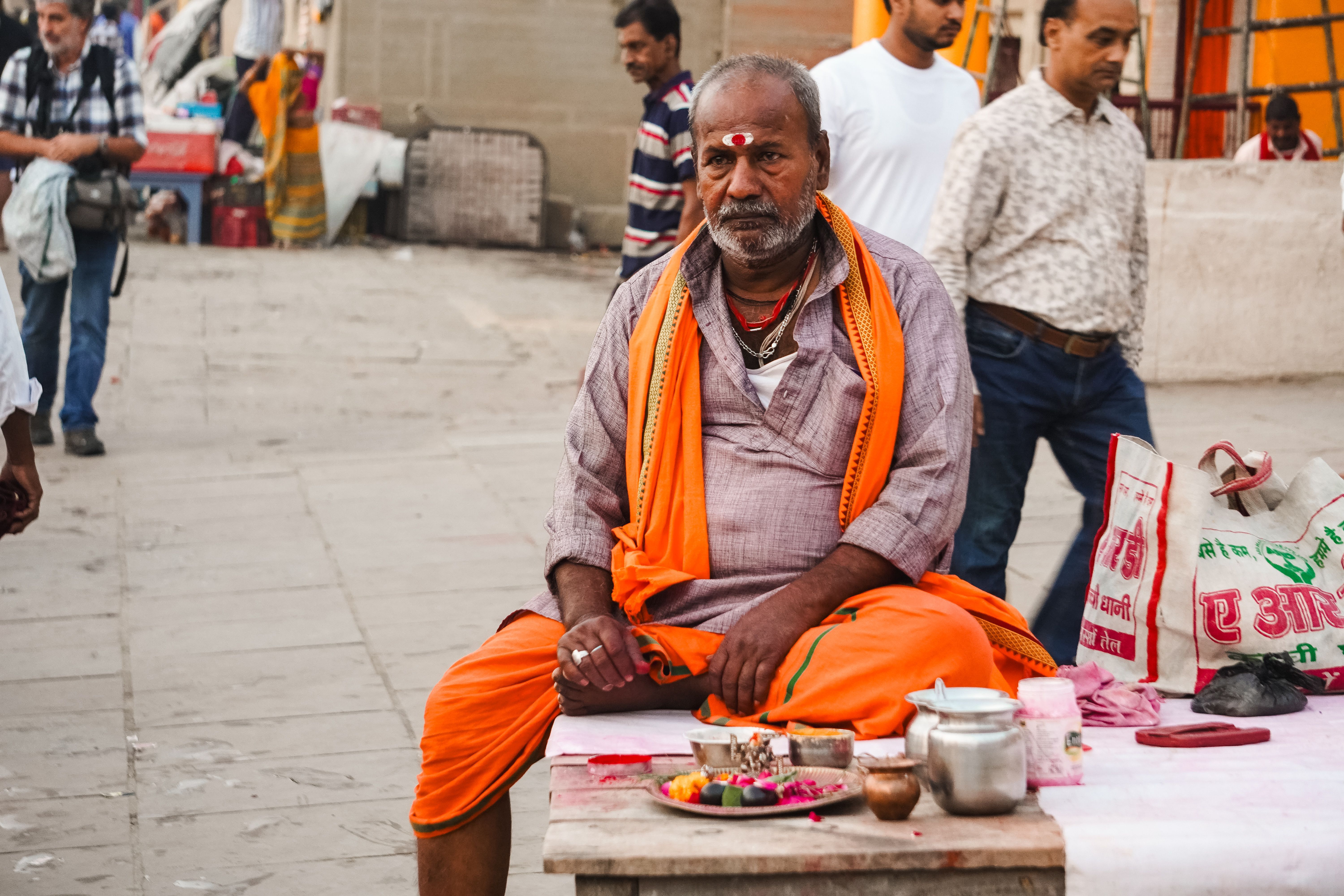 Spiritual Guru Performing Ritual at Temple · Free Stock Photo