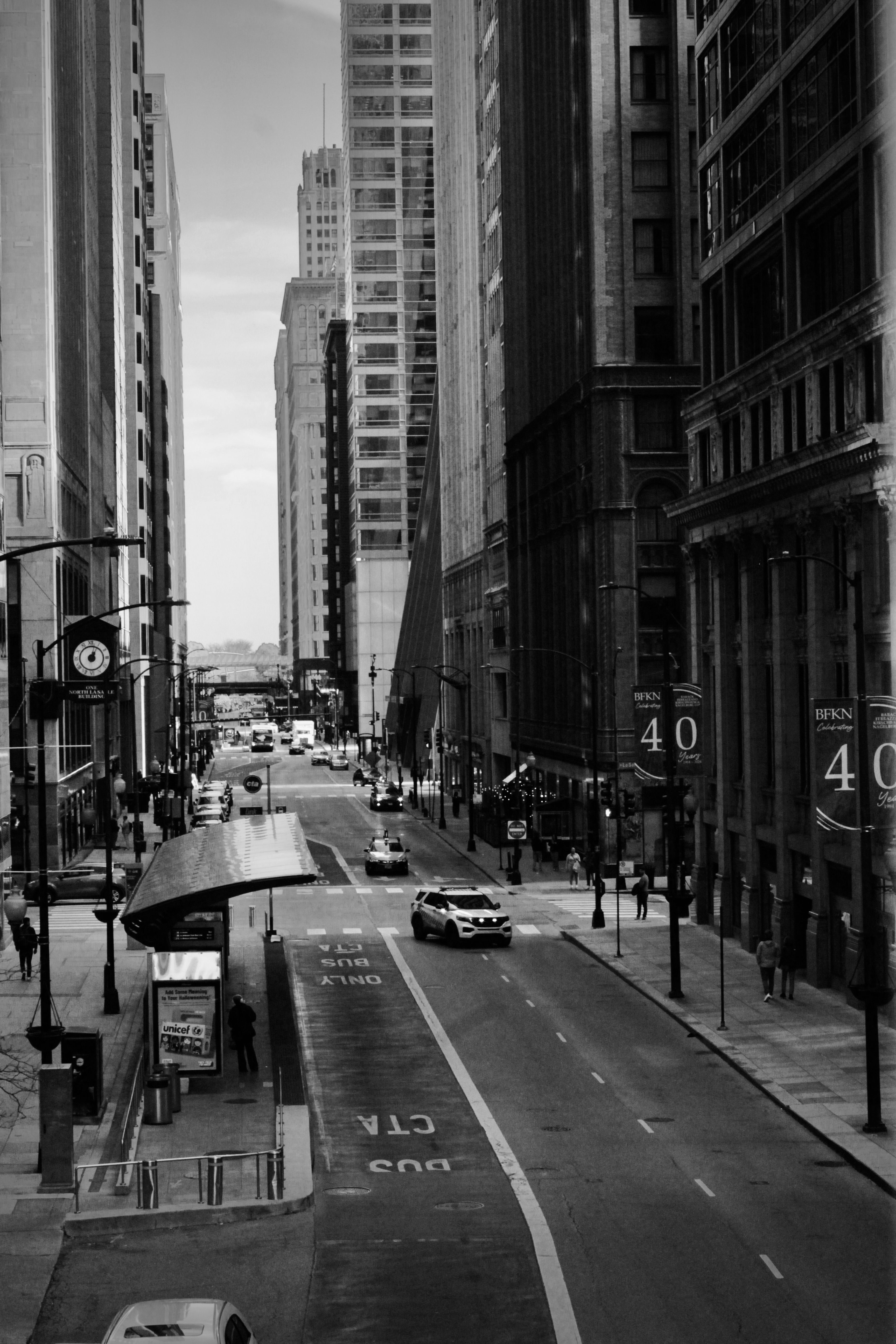 Black and White Urban Cityscape Street View · Free Stock Photo