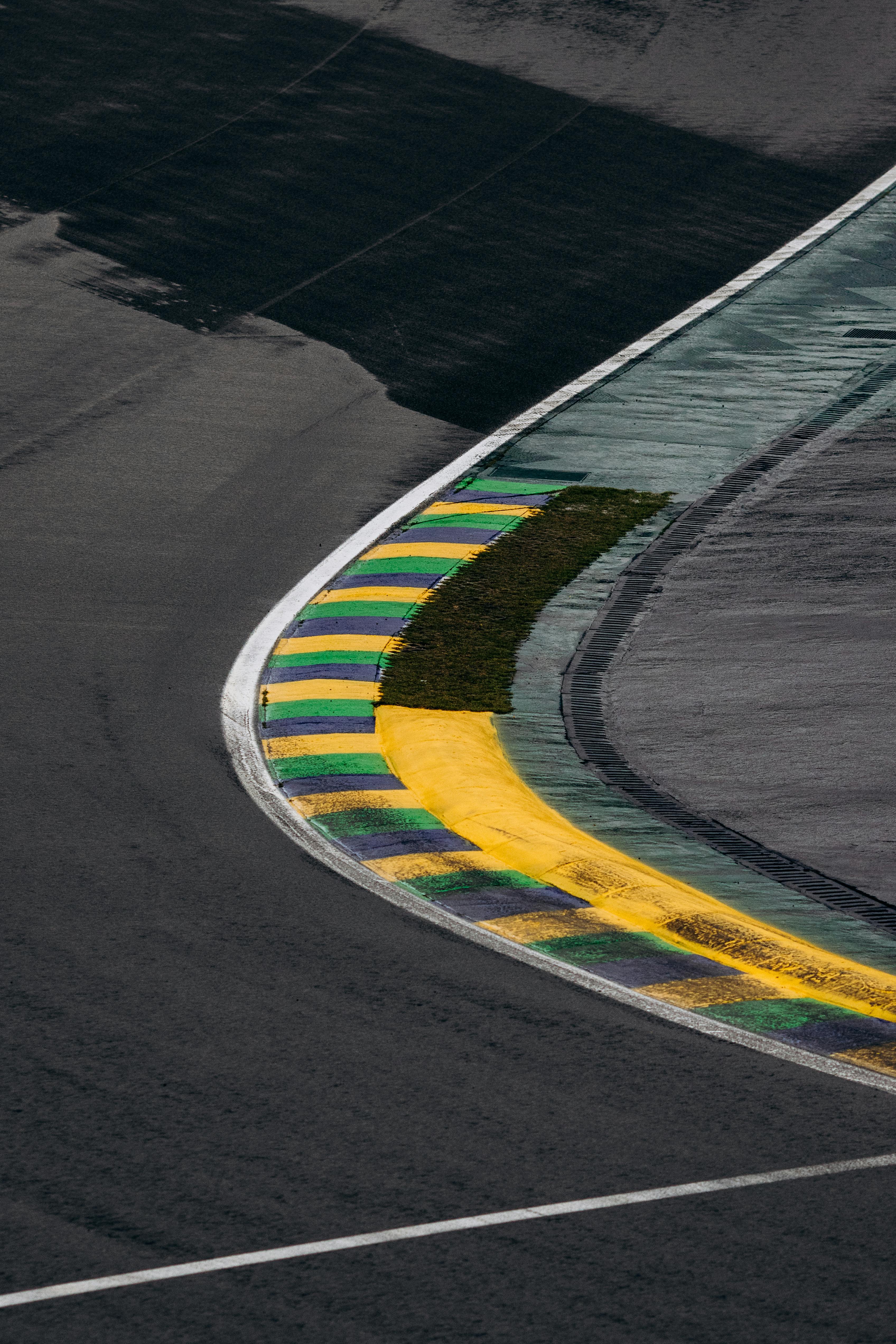 Vibrant Racing Track Curve at Interlagos · Free Stock Photo