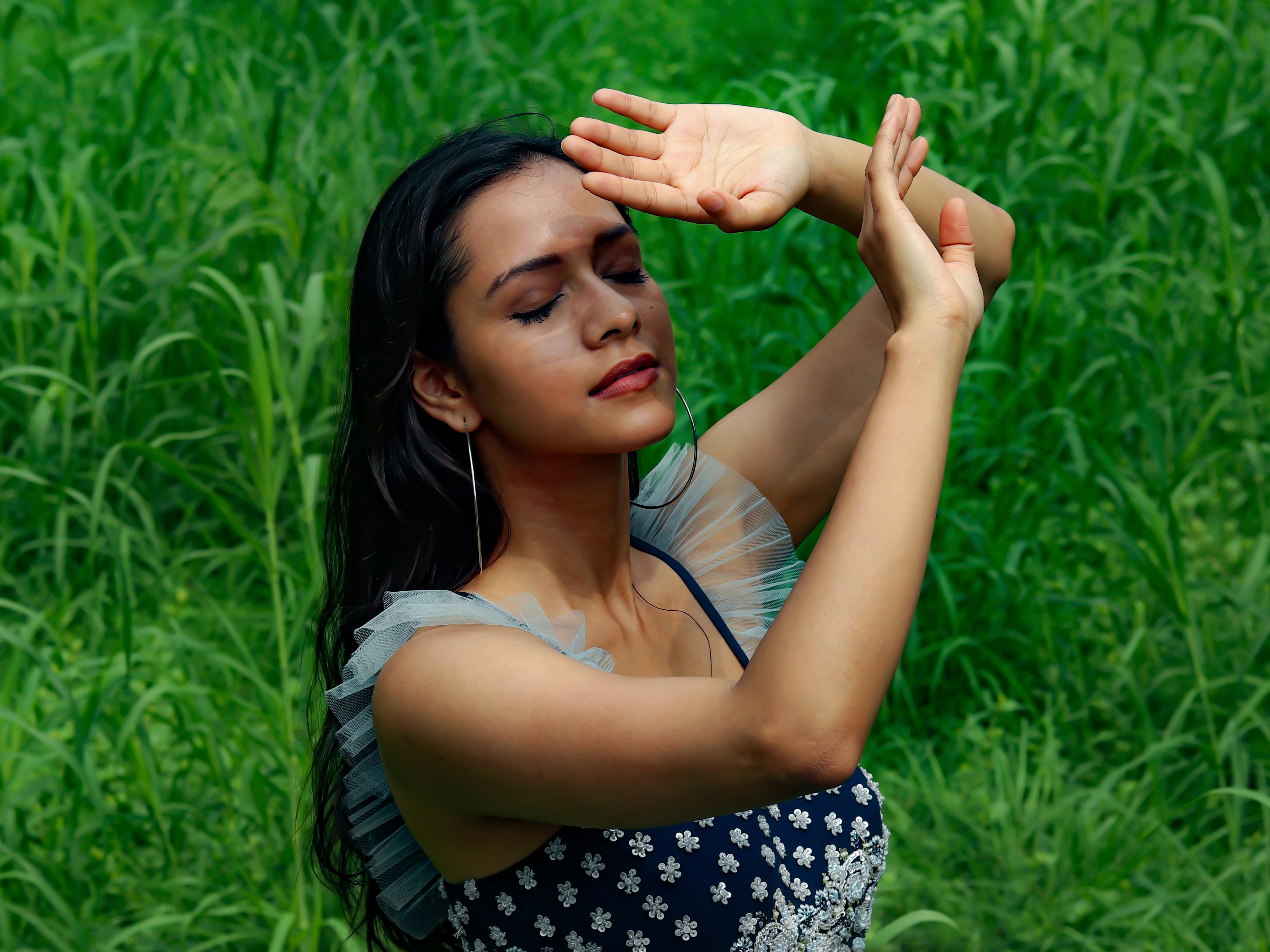 Woman Covering Her Face · Free Stock Photo