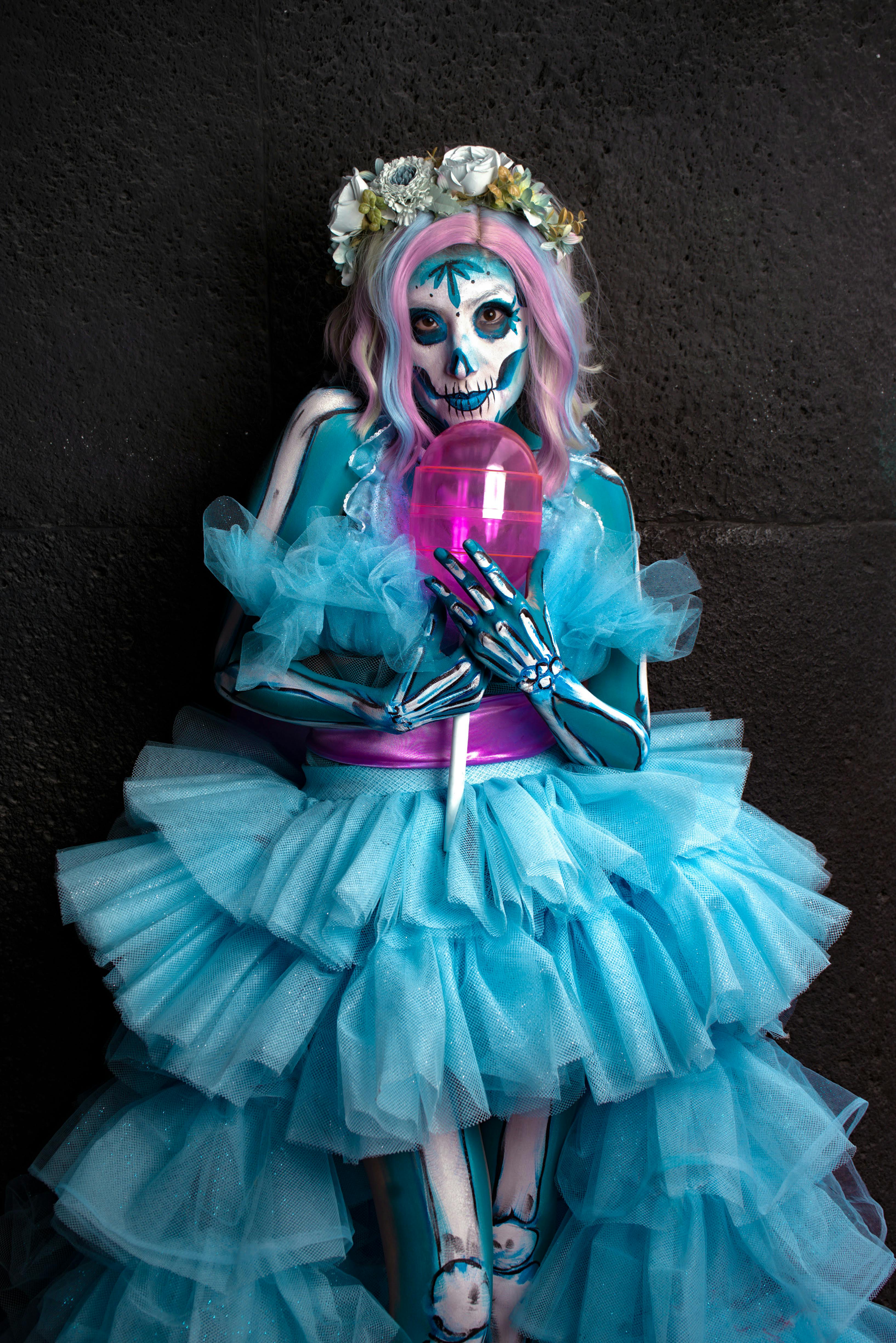 Colorful Catrina in Traditional Mexican Dress · Free Stock Photo