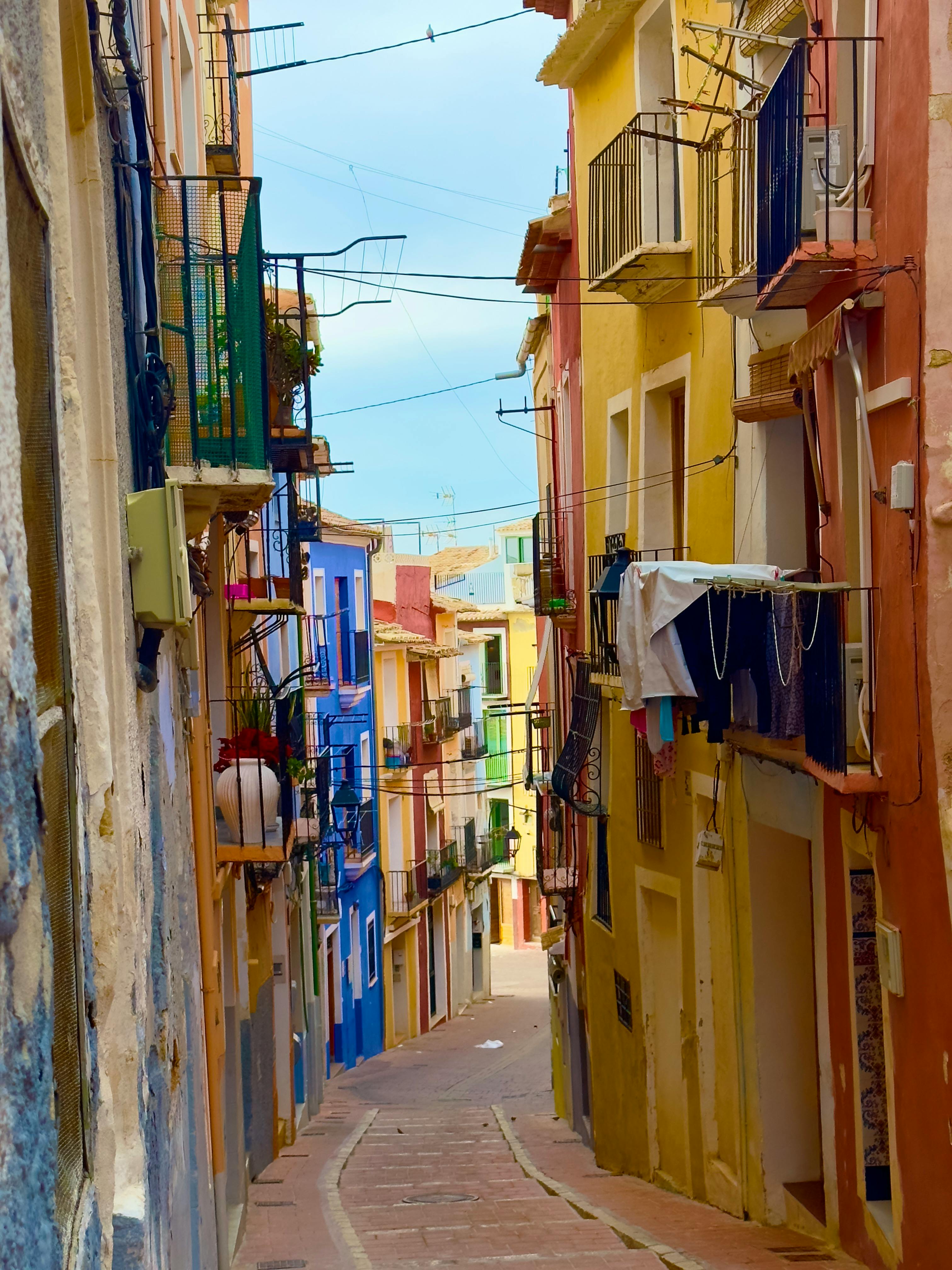 Colorful Mediterranean Street in Old Town · Free Stock Photo